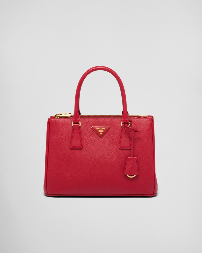 Fiery Red Medium Prada Galleria Saffiano Leather Bag | PRADA