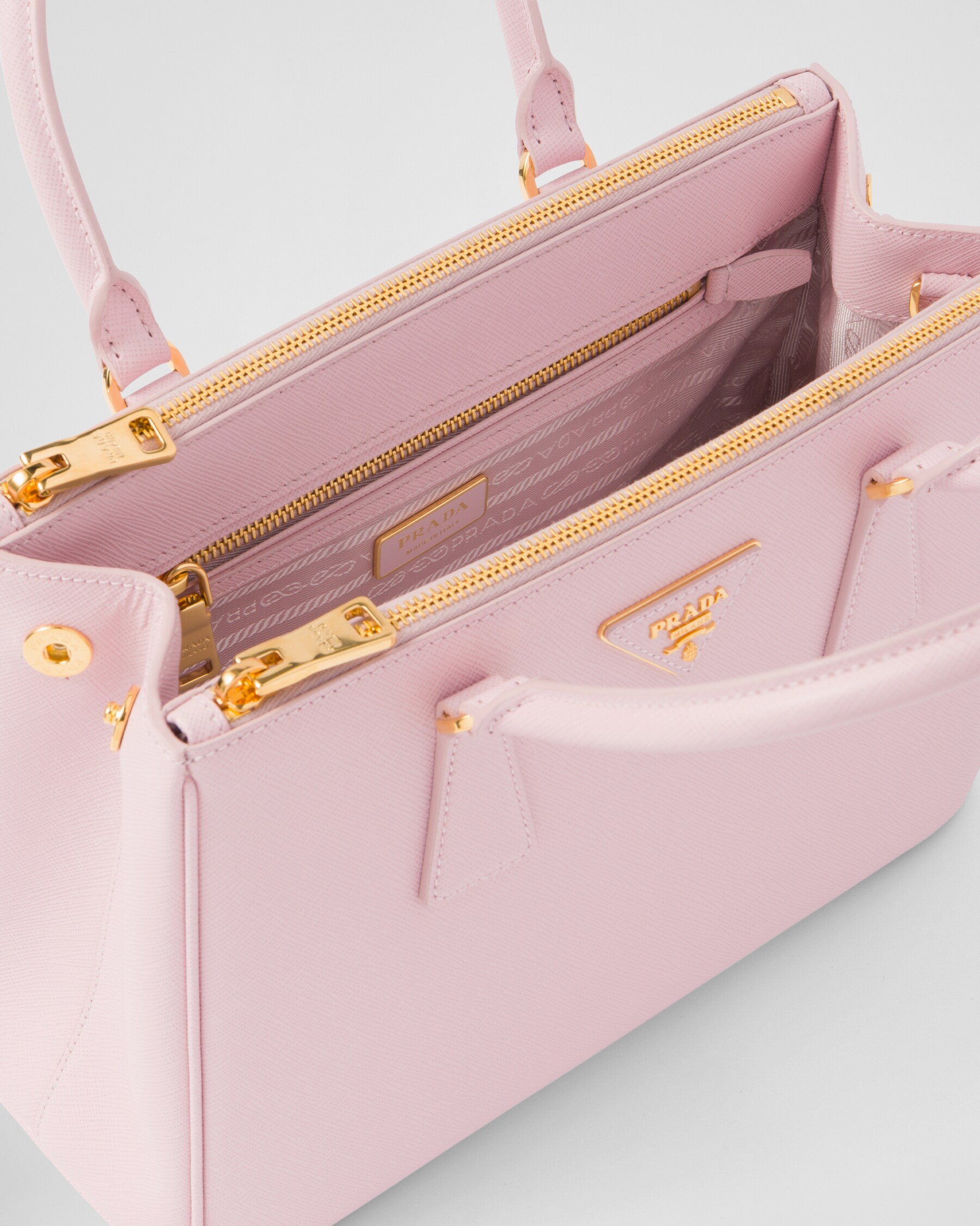Alabaster Pink Medium Prada Galleria Saffiano Leather Bag | PRADA