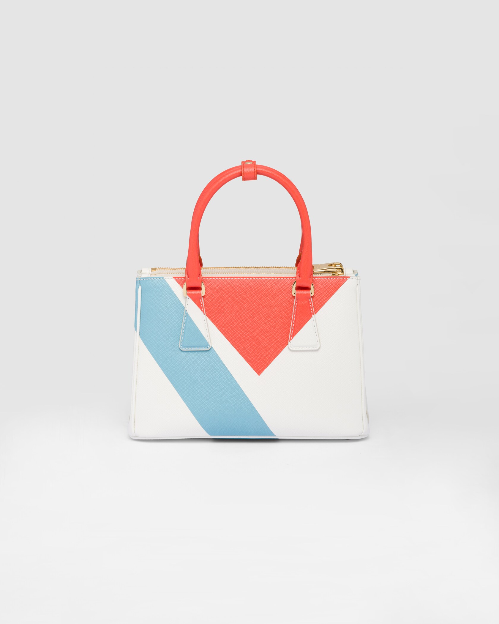 White/orange Small Prada Galleria Saffiano Special Edition Bag | PRADA