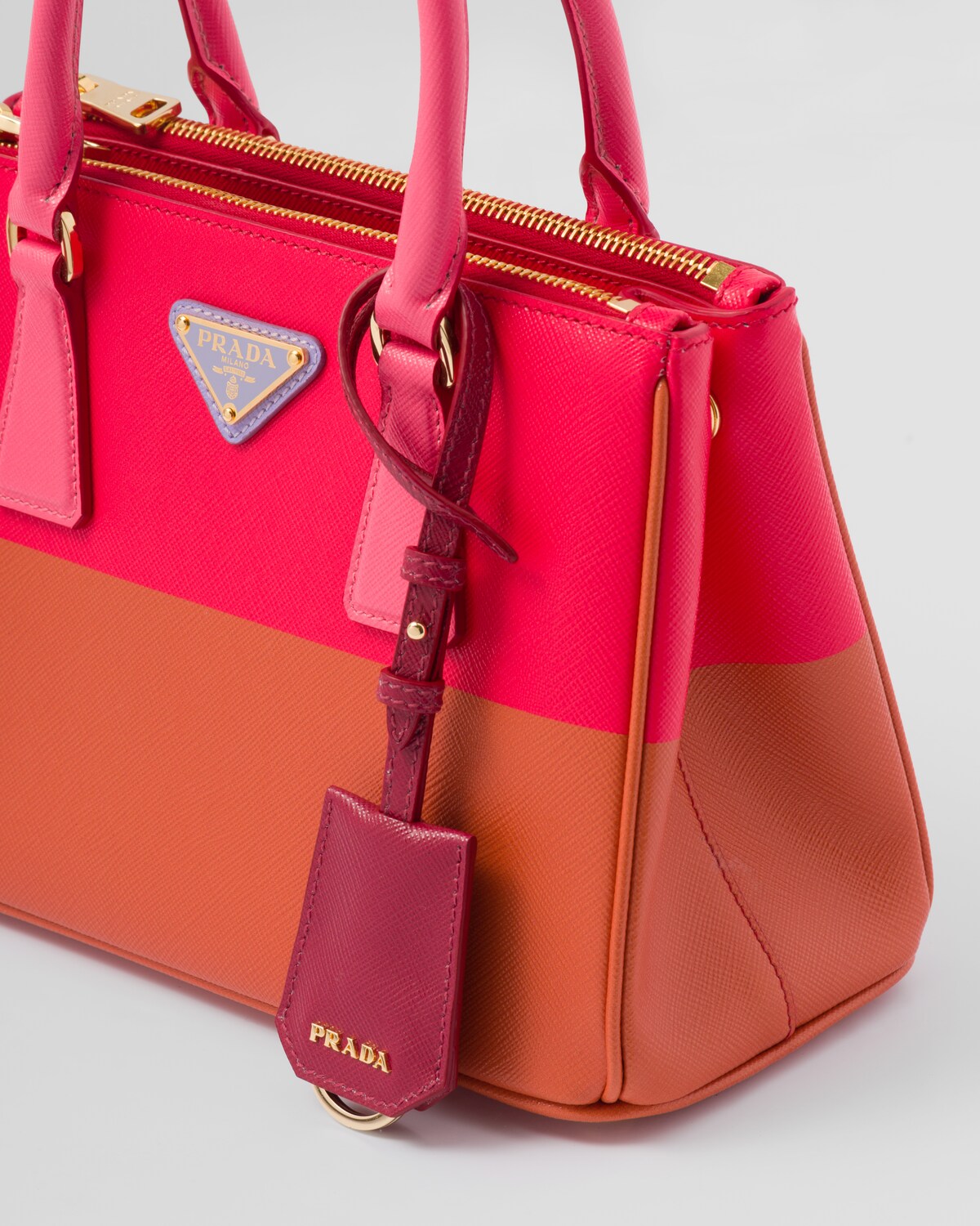 Copper/strawberry Small Prada Galleria Saffiano Special Edition Bag | PRADA