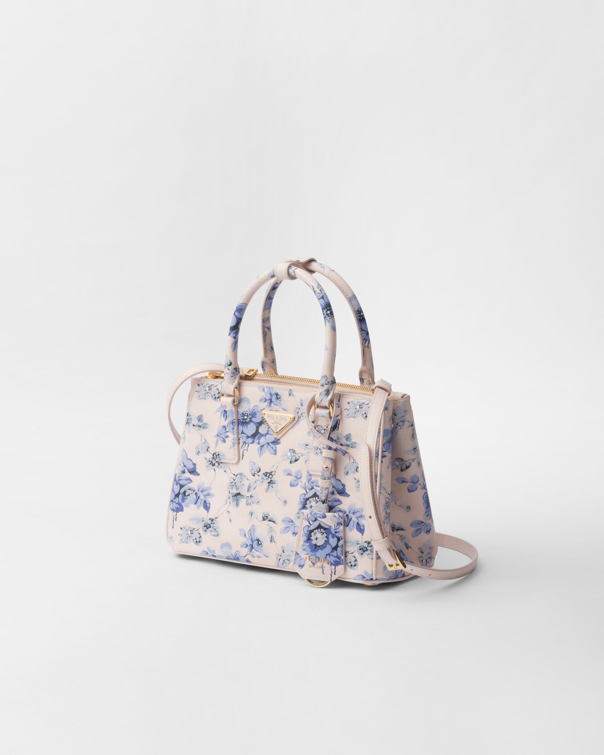 Periwinkle Blue Prada Galleria Printed Saffiano Leather Bag | PRADA