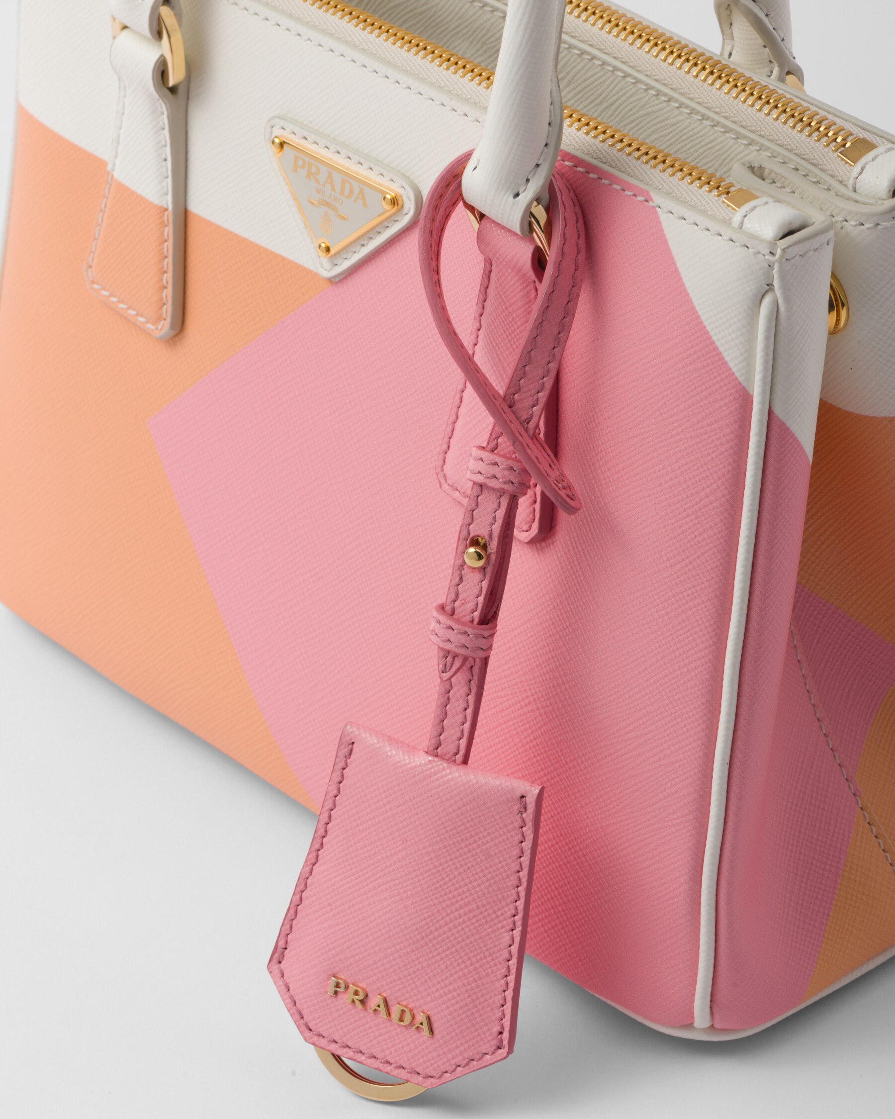 Maize Yellow/petal Pink Small Prada Galleria Saffiano Special Edition ...