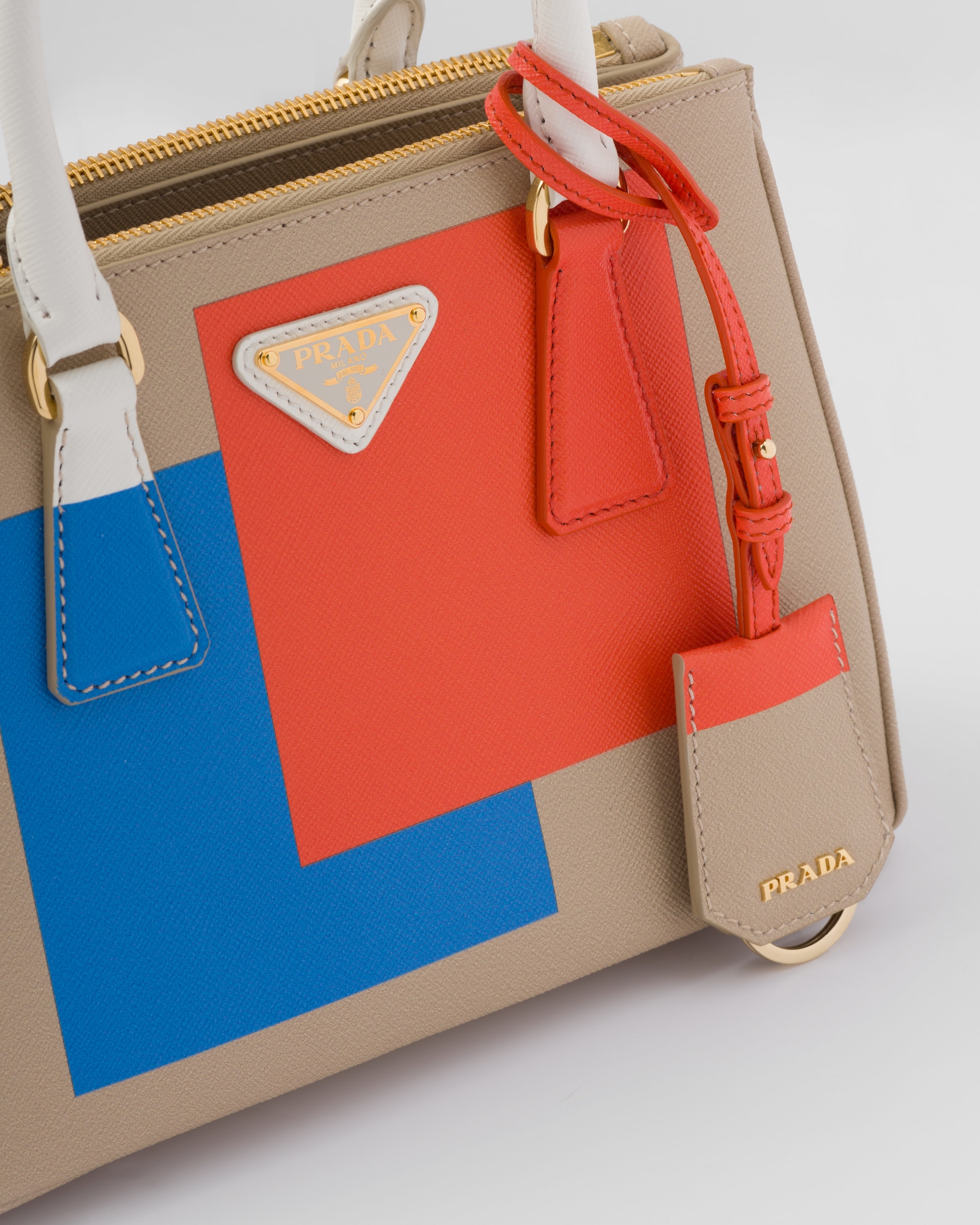 Desert Beige/orange Small Prada Galleria Saffiano Special Edition Bag ...