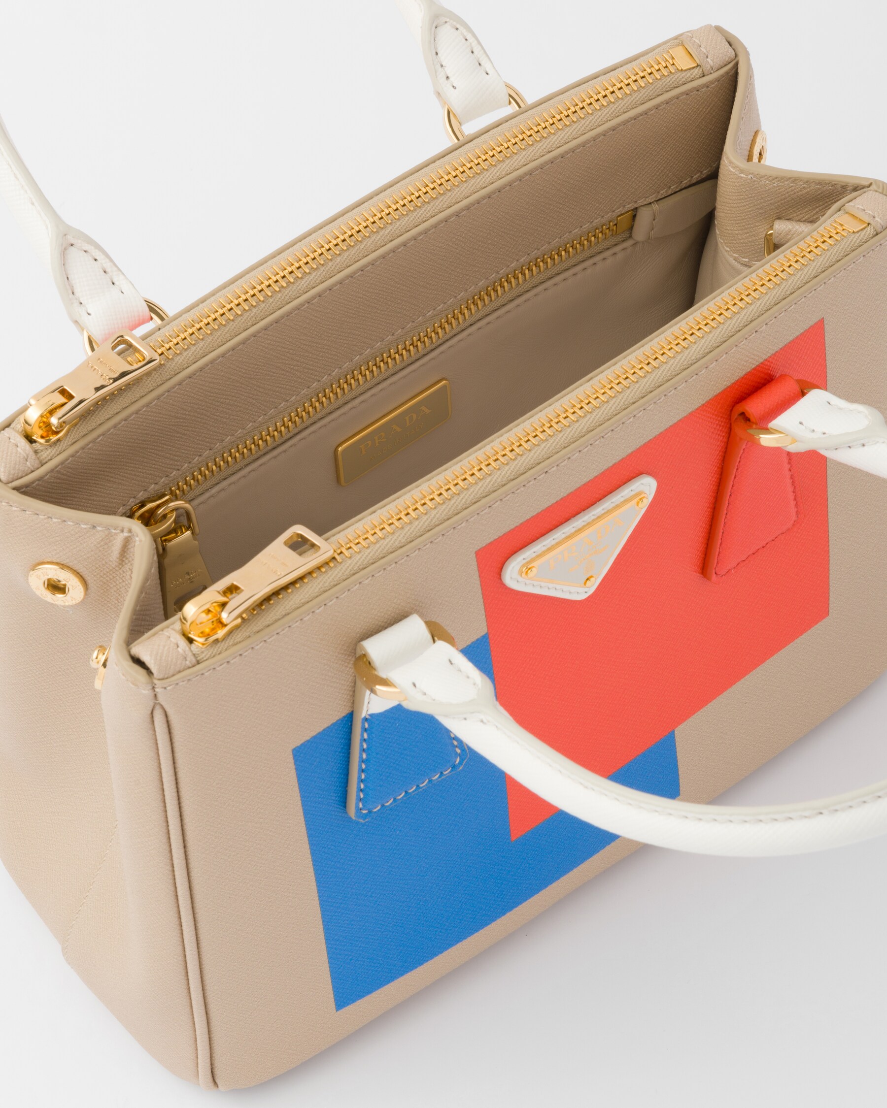 Desert Beige/orange Small Prada Galleria Saffiano Special Edition Bag ...