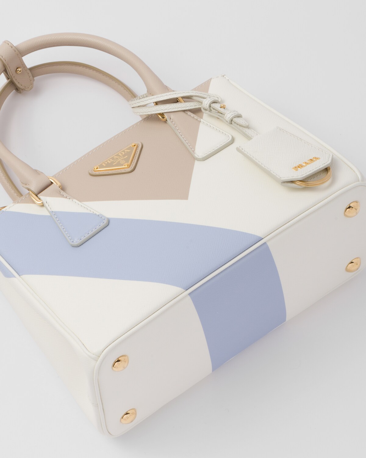 Desert/white Small Prada Galleria Saffiano Special Edition Bag | PRADA