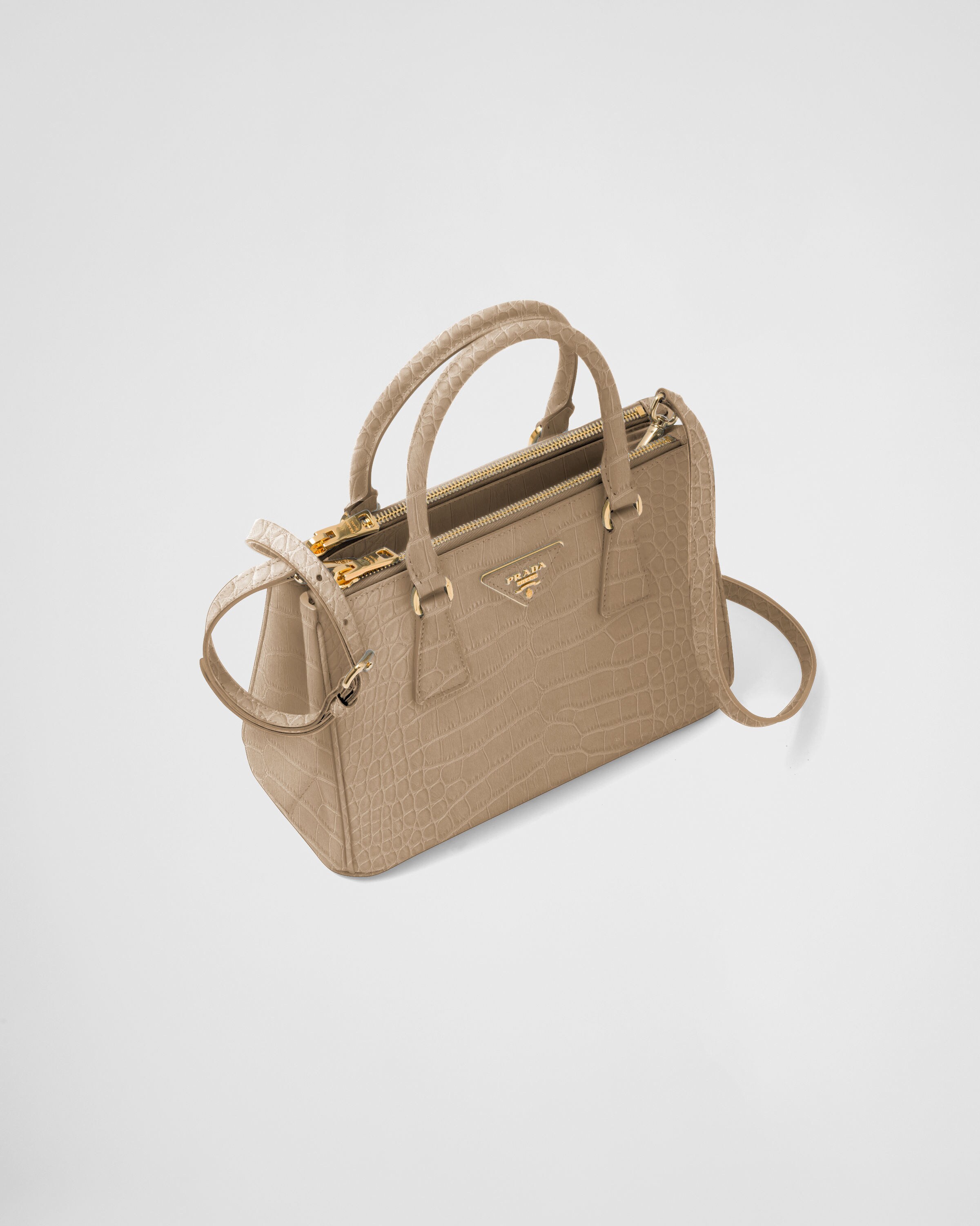 Cameo Small Prada Galleria crocodile leather bag | Prada