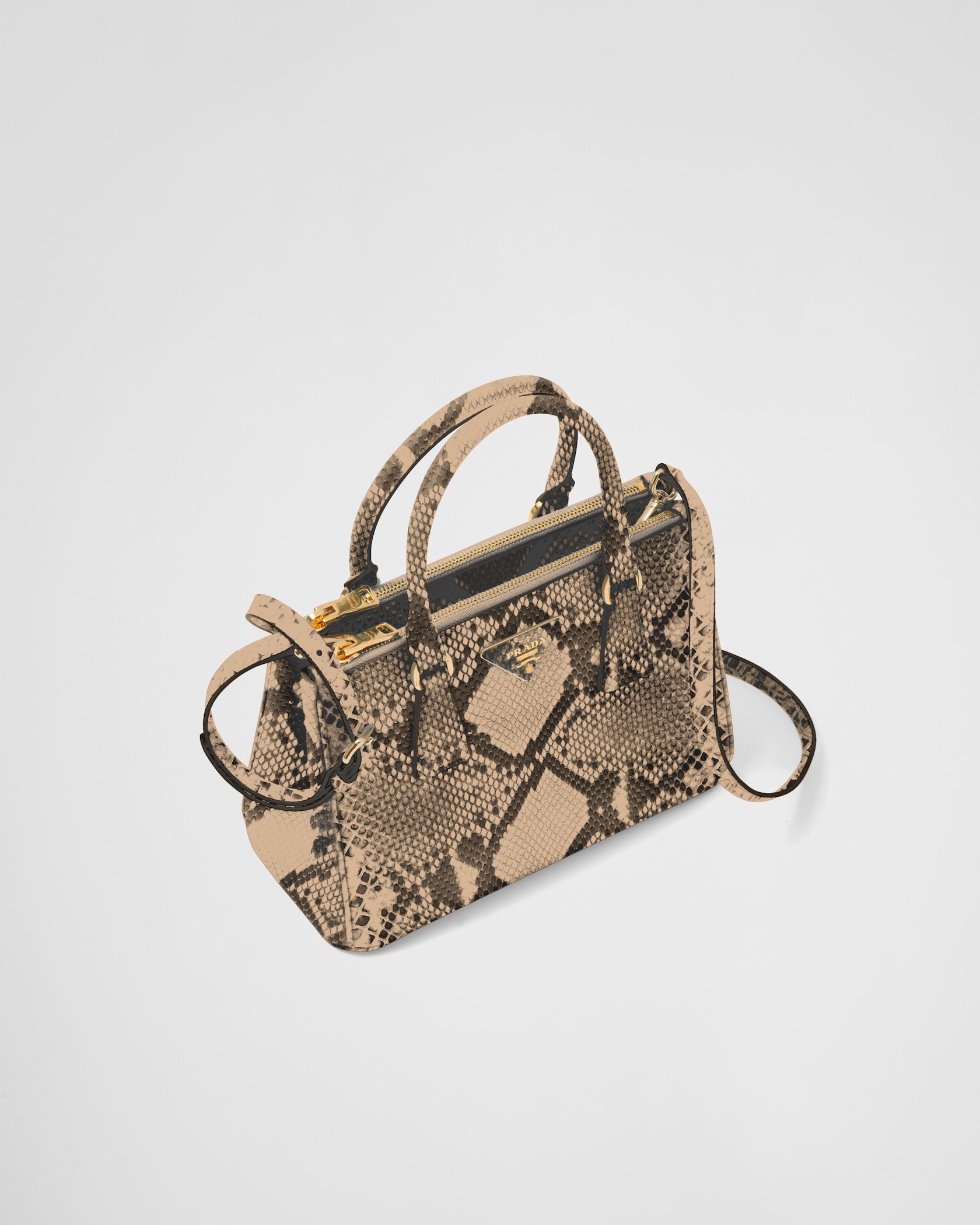 Water Lily Small Prada Galleria Python Leather Bag | PRADA