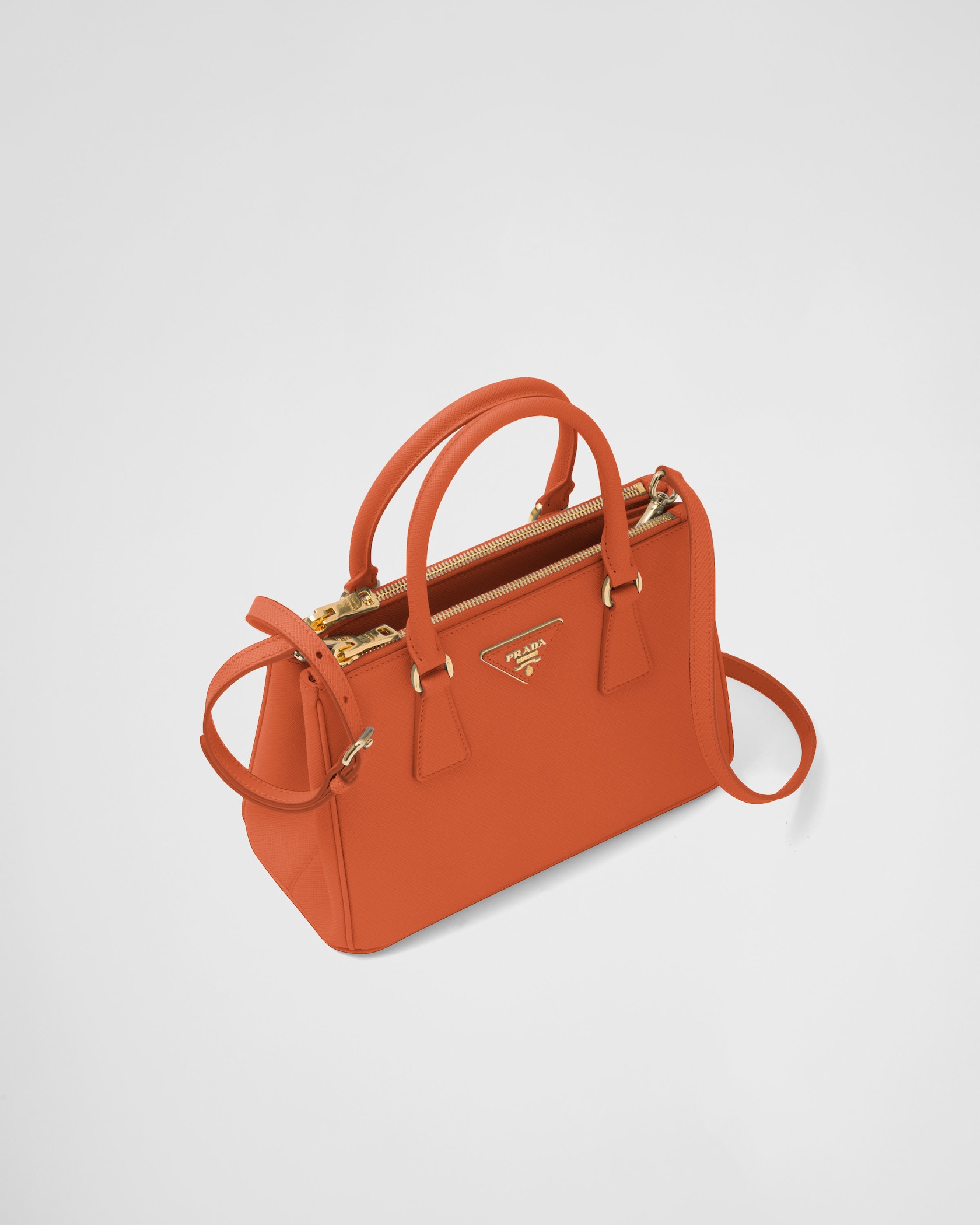 Orange Small Prada Galleria Saffiano Leather Bag | PRADA