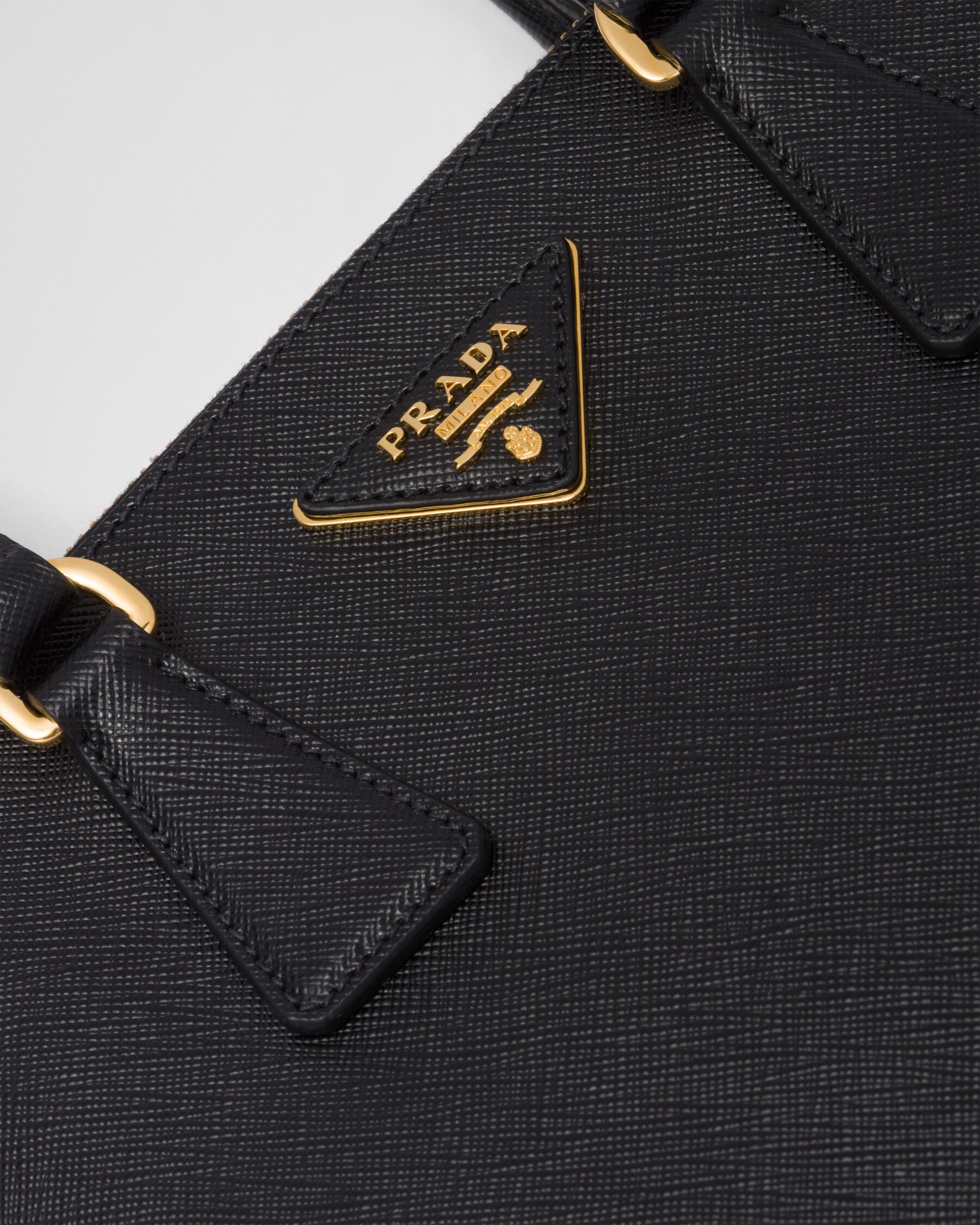 Bolsa Prada Galleria Pequena Couro Saffiano Preto | PRADA