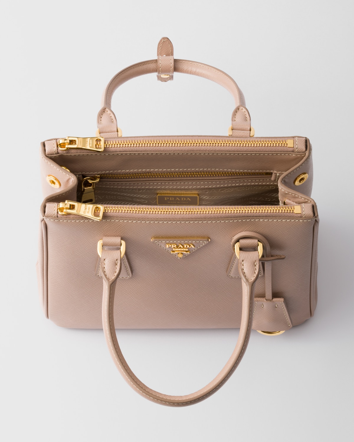 Powder Pink Small Prada Galleria Saffiano Leather Bag | PRADA
