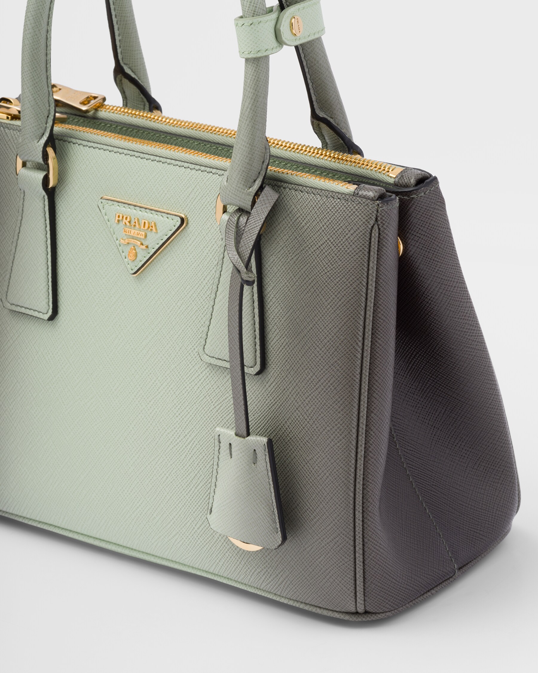 Gradient Aqua Small Prada Galleria Ombré Saffiano Leather Bag | PRADA