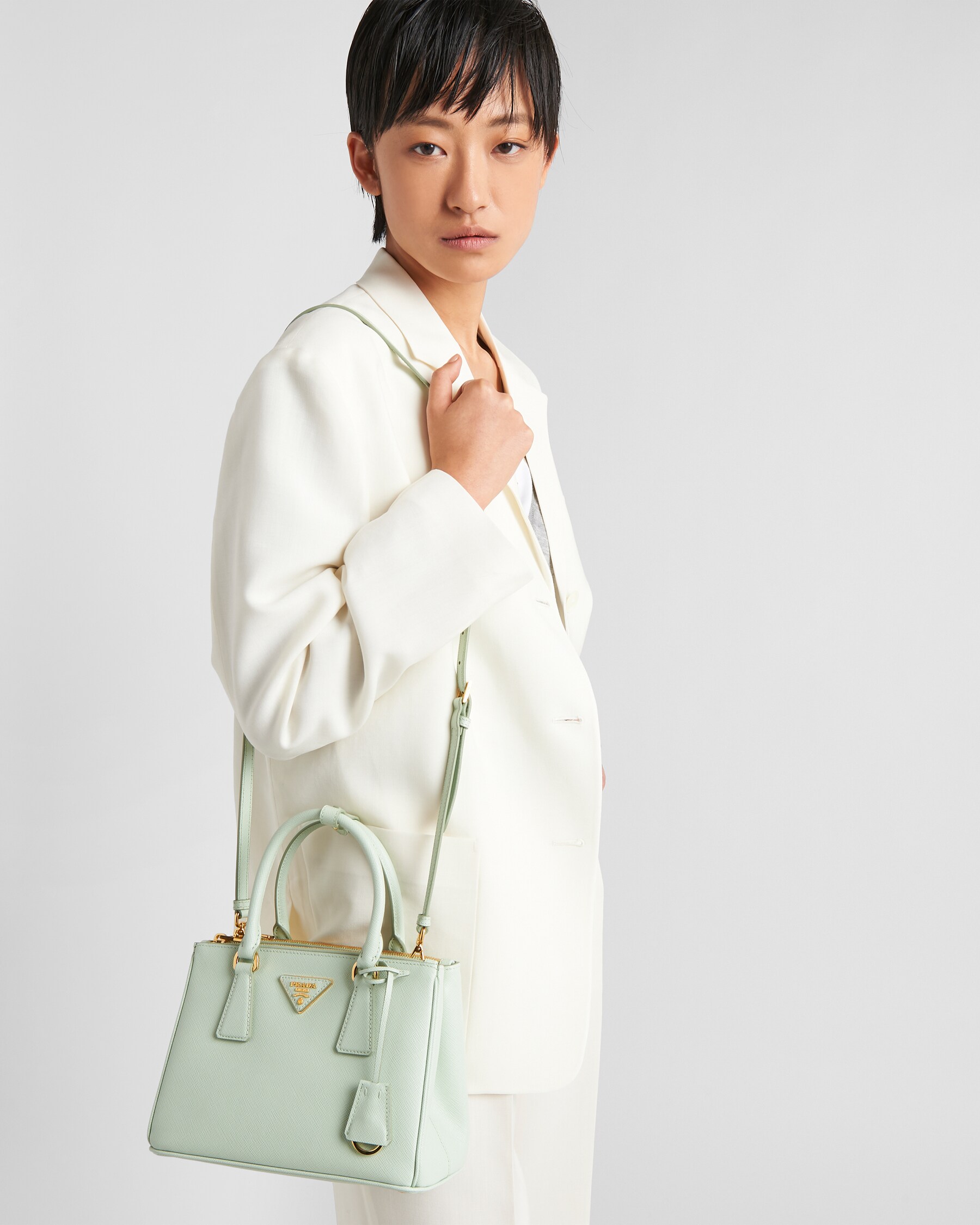 Bolso Pequeño Prada Galleria De Piel Saffiano Agua | PRADA