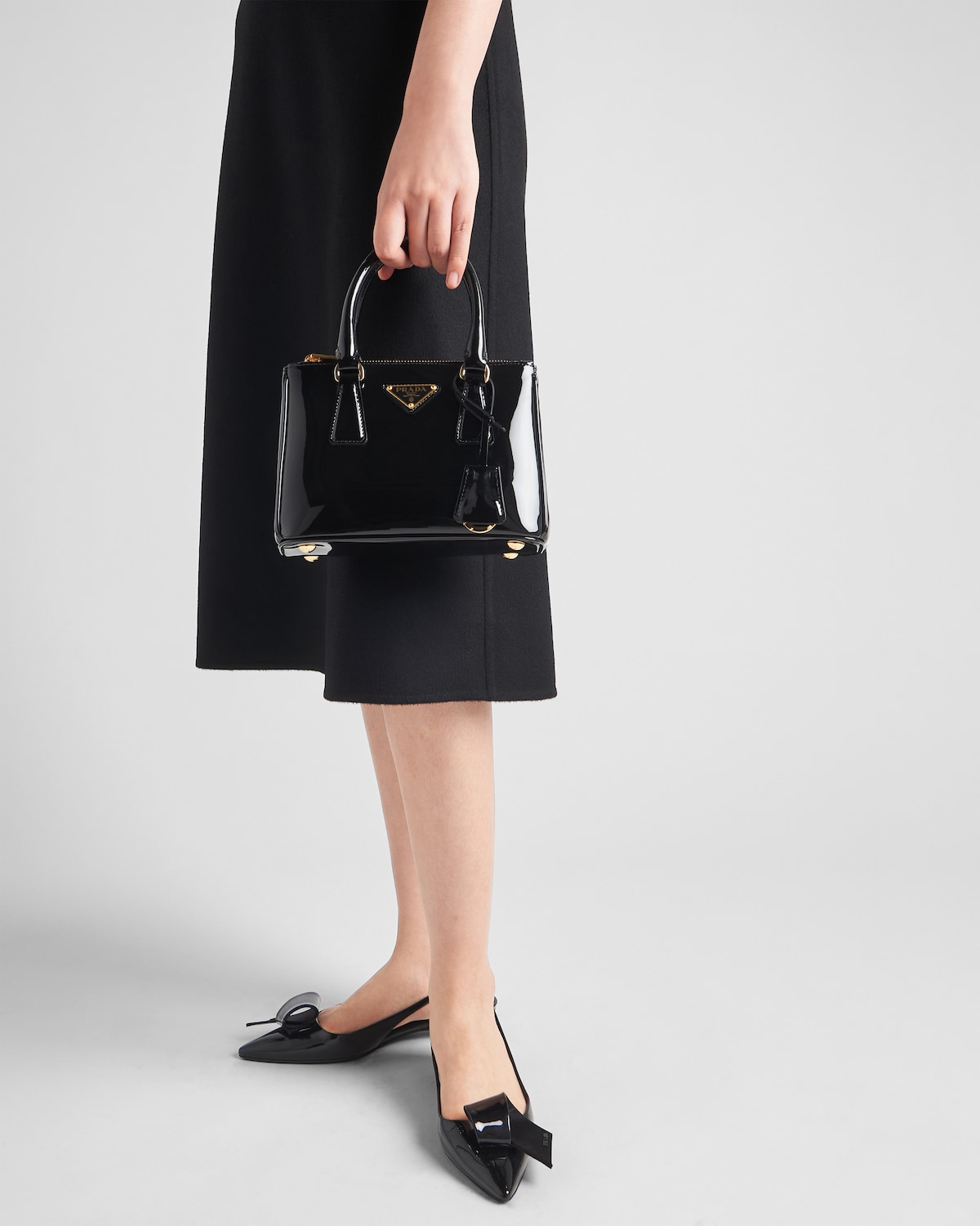 Black Prada Galleria Patent Leather Mini Bag | PRADA
