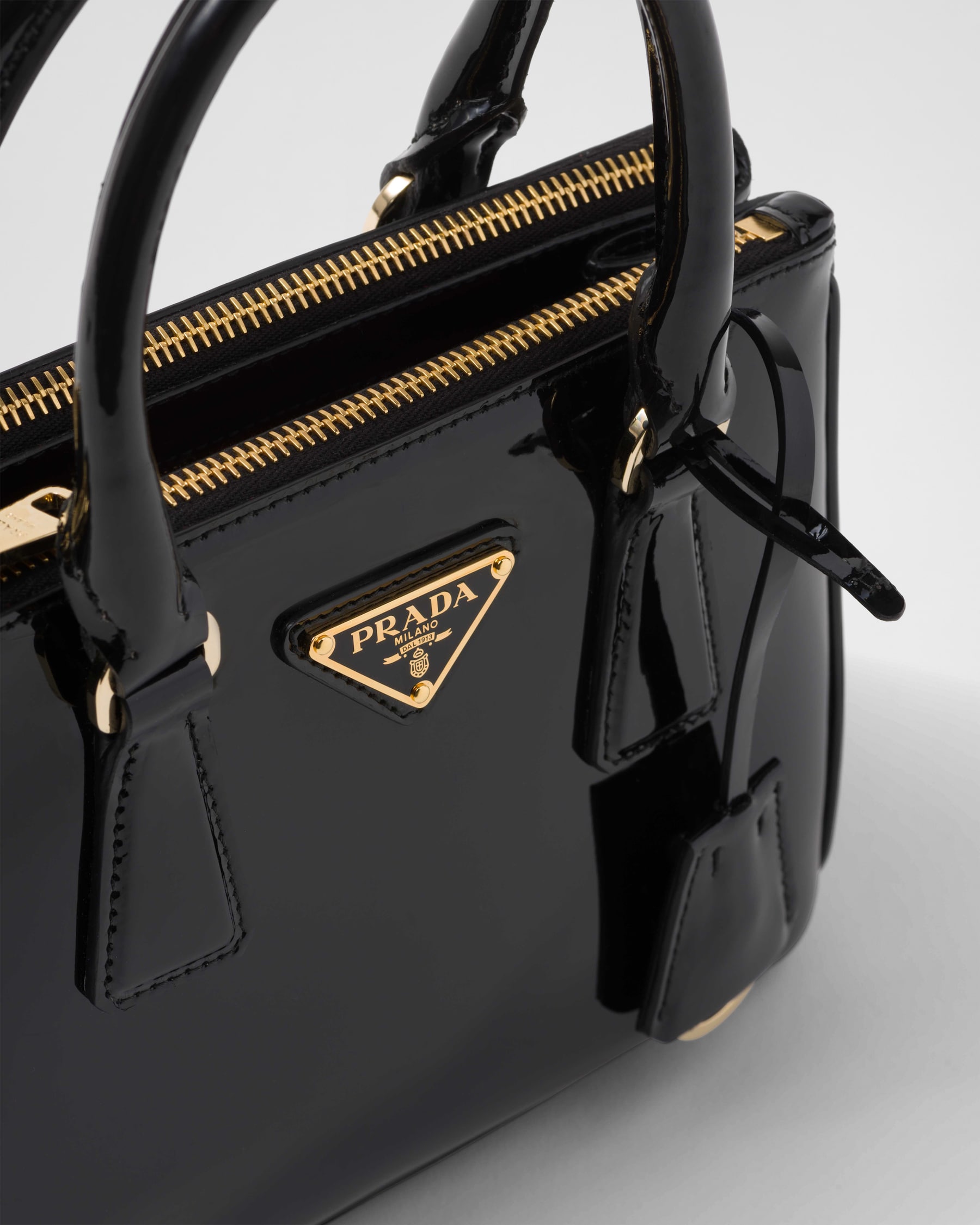 Black Prada Galleria Patent Leather Mini Bag | PRADA