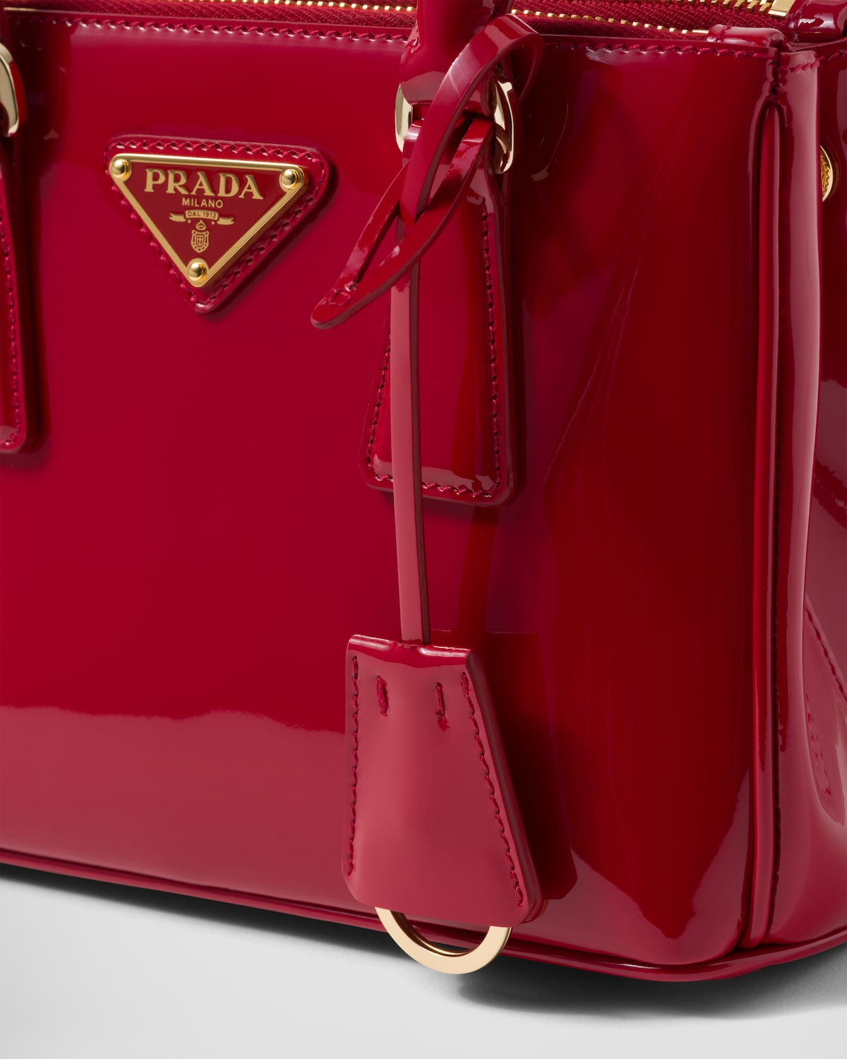 Cherry Red Prada Galleria Patent Leather Mini Bag | PRADA