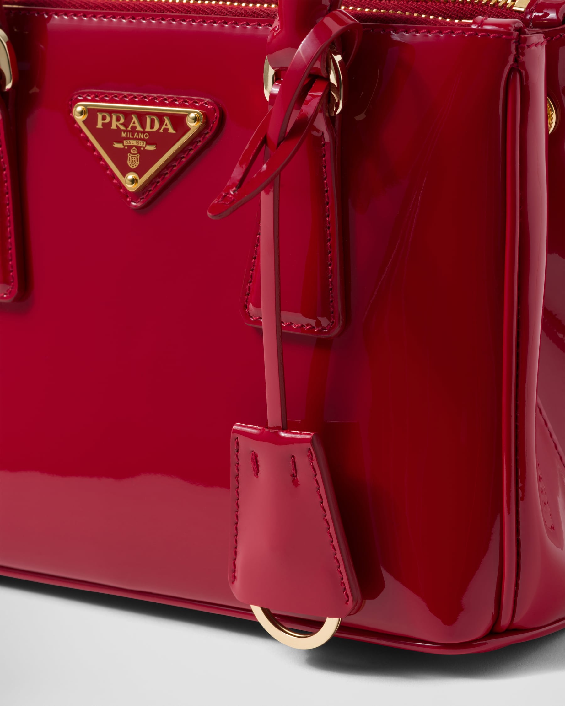 Cherry Red Prada Galleria Mini Patent Leather Bag | PRADA