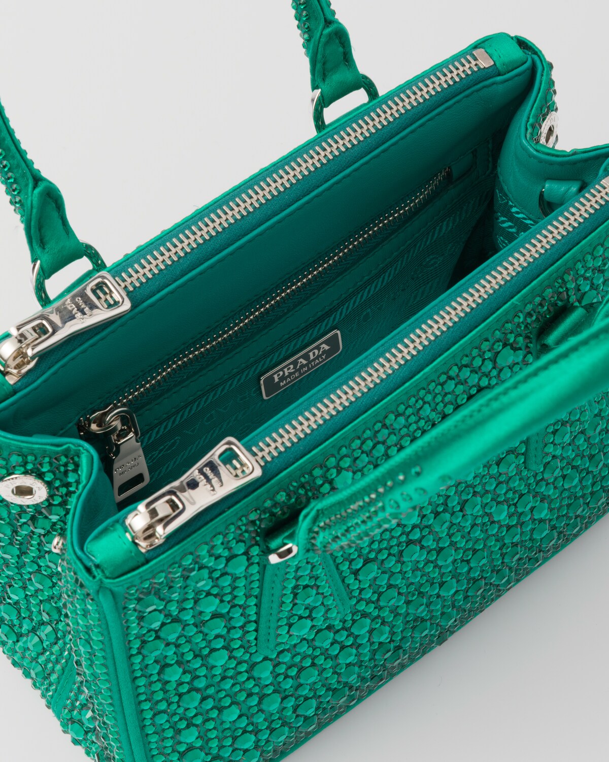 Mango Prada Galleria Satin Mini-bag With Crystals | PRADA