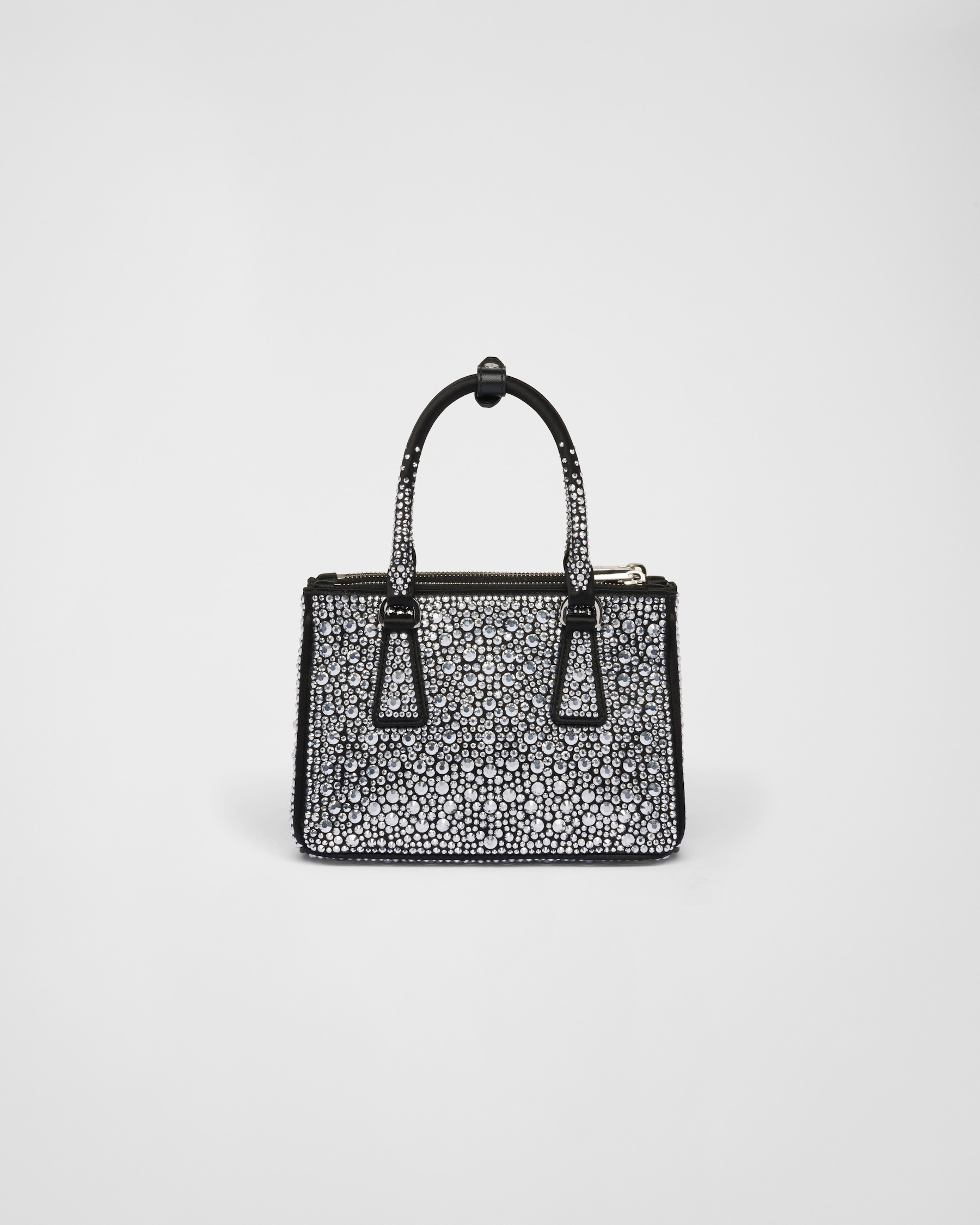Metal Prada Galleria Satin Mini-bag With Crystals | PRADA