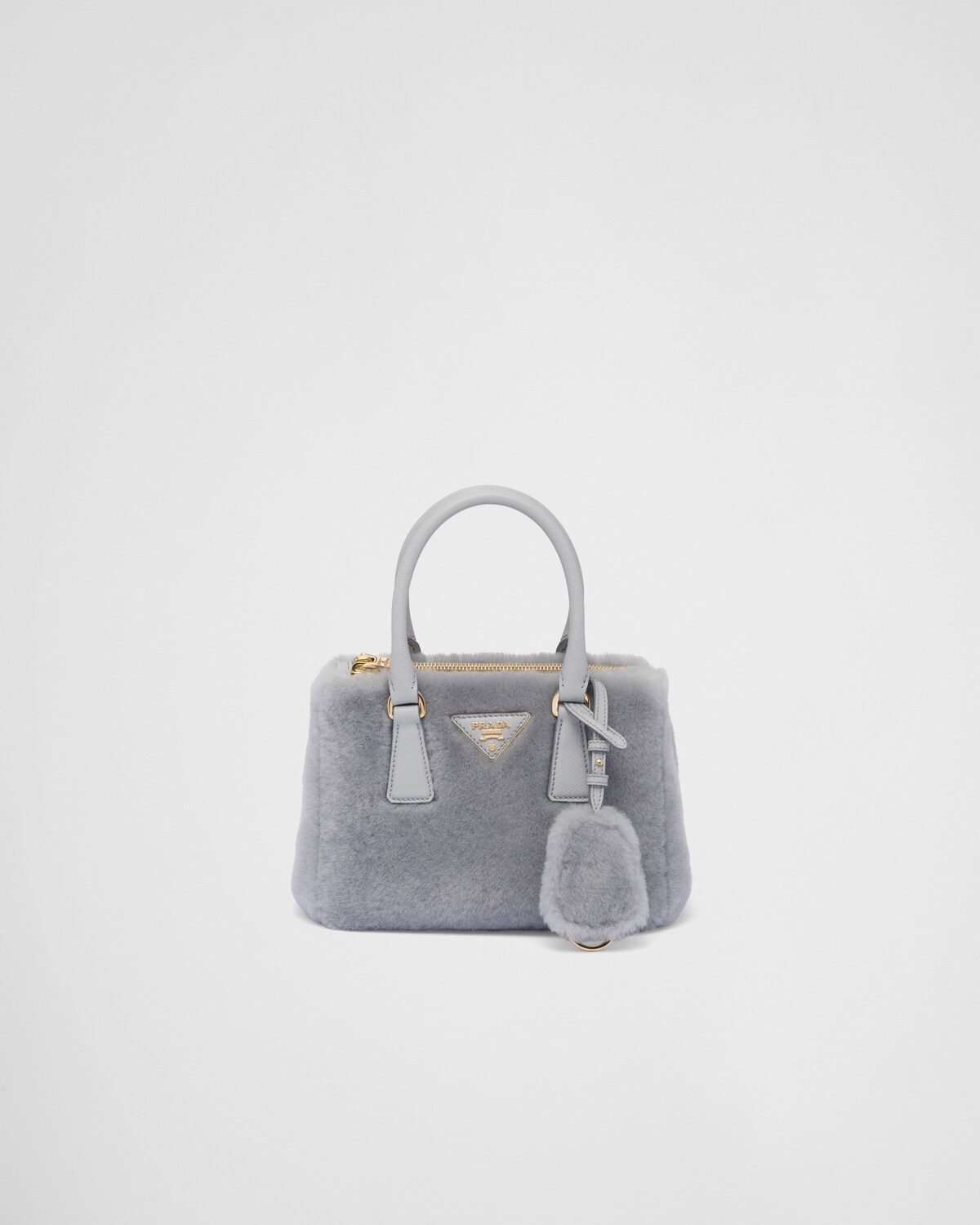 Cornflower Prada Galleria Shearling Mini-bag | PRADA