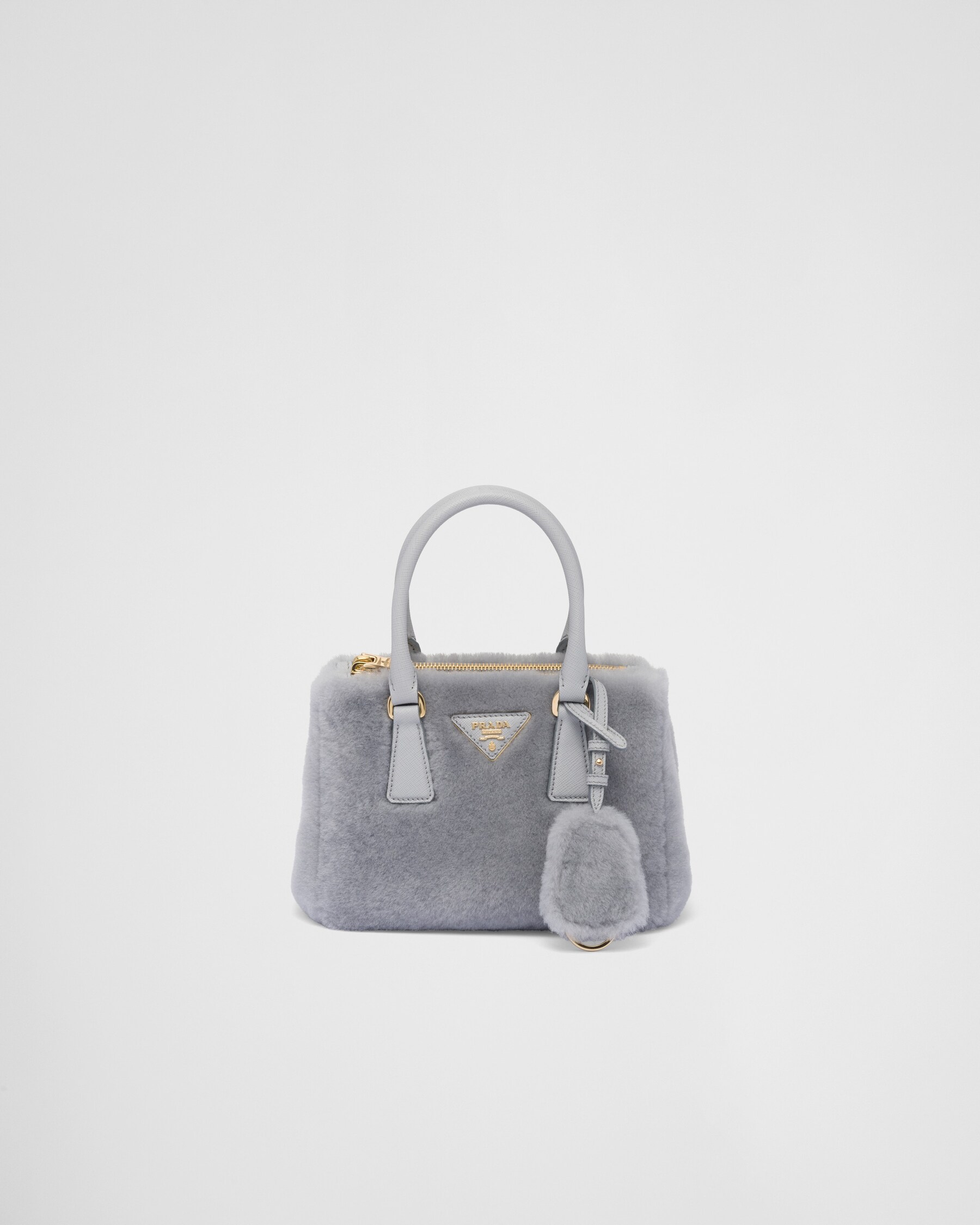 Cornflower Prada Galleria Shearling Mini-bag | PRADA