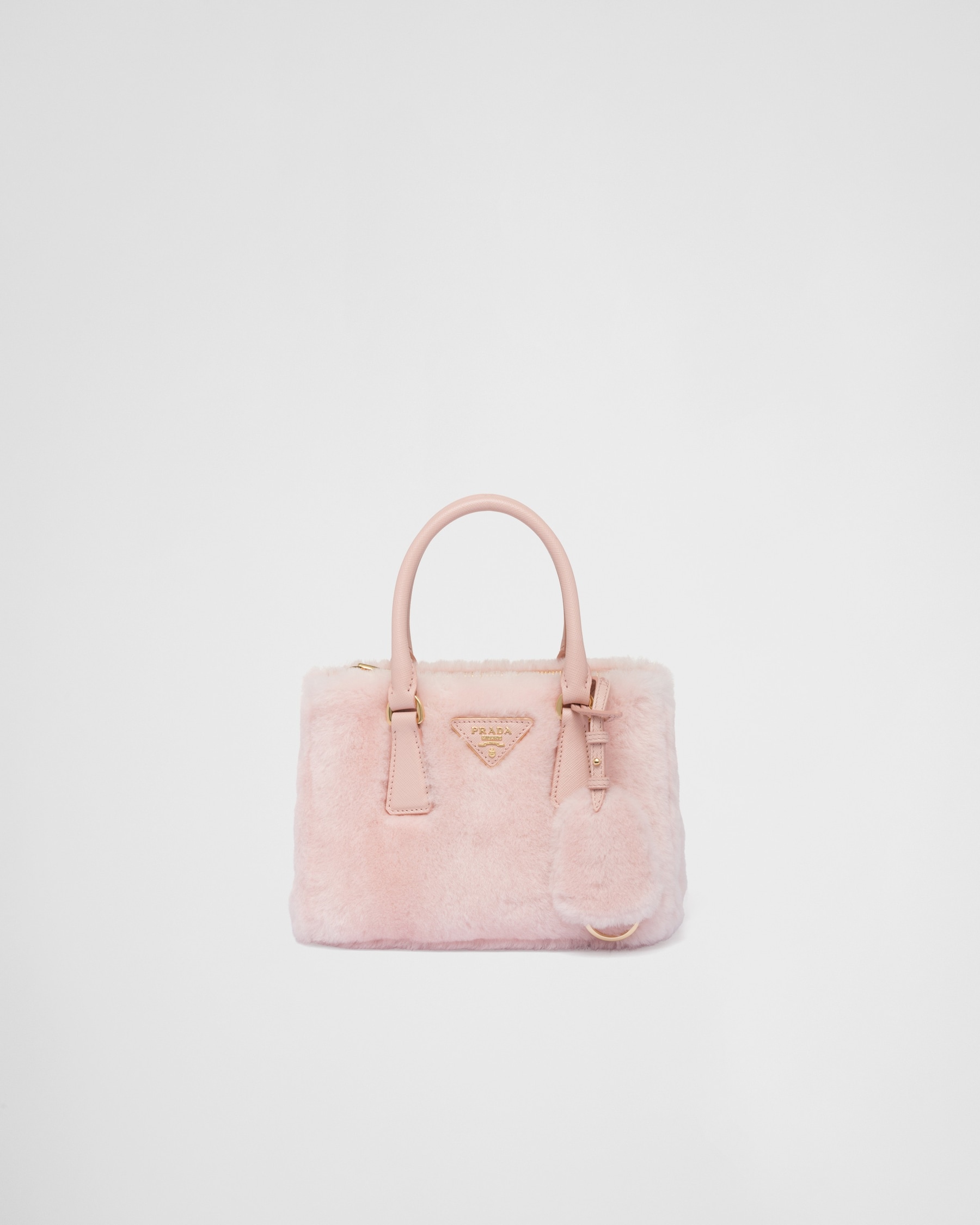 Orchid Pink Prada Galleria Shearling Mini-bag | PRADA