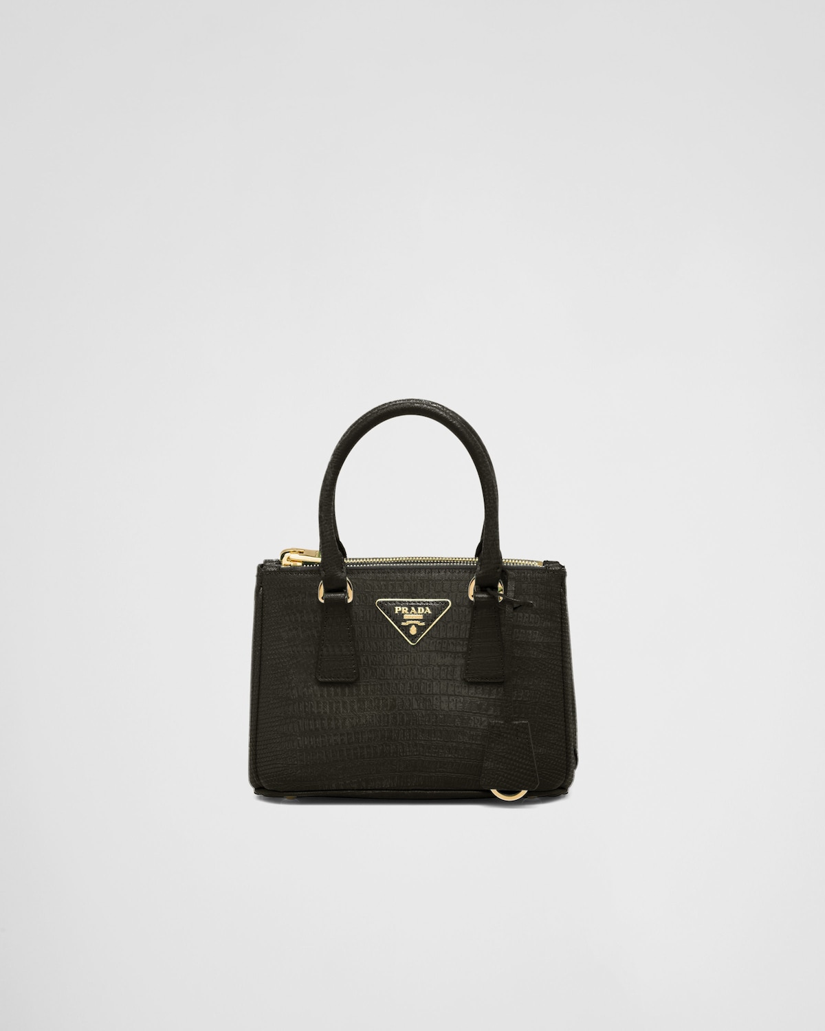 Black Prada Galleria Lizard Skin Mini-bag | PRADA