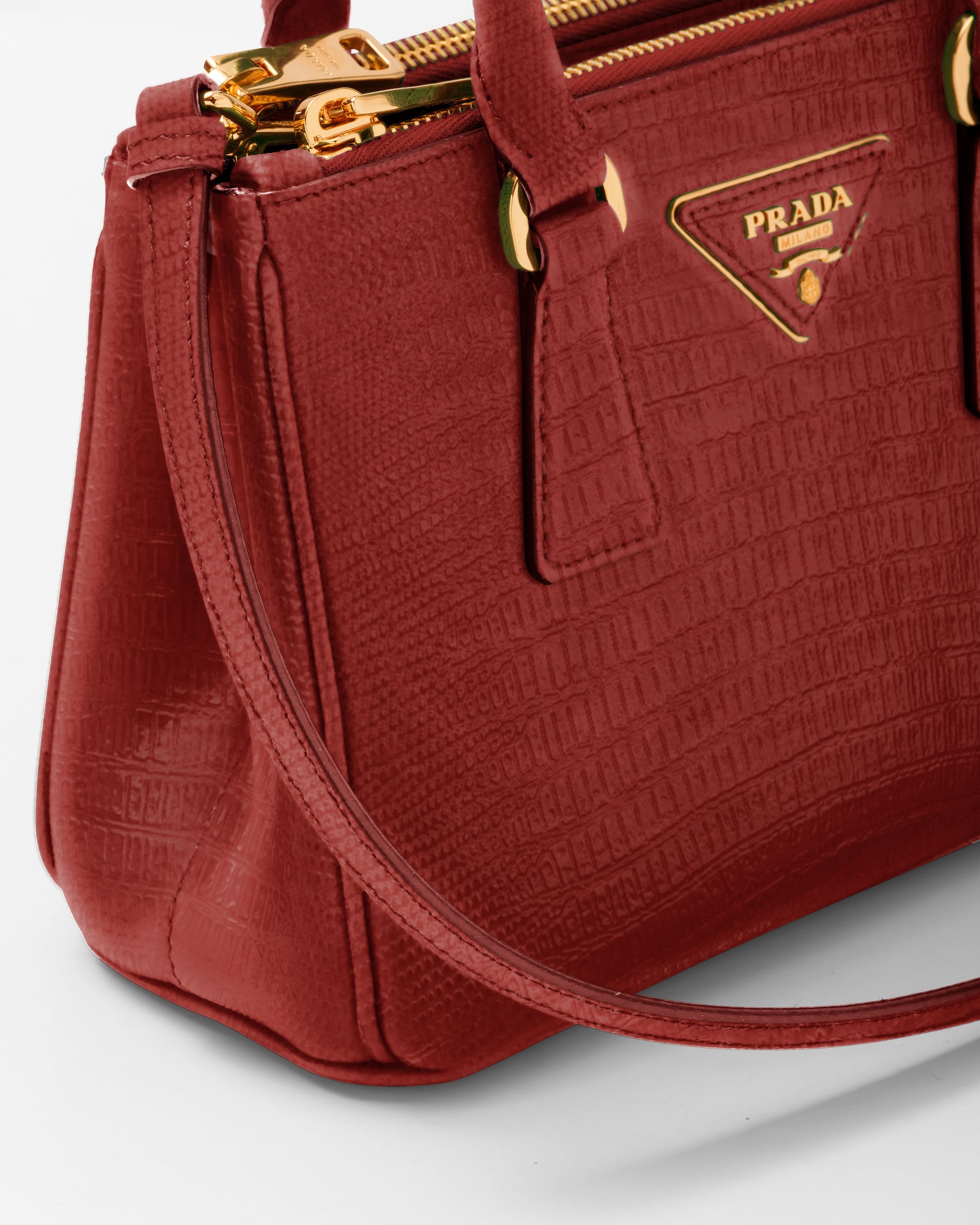 Red Prada Galleria Lizard Skin Mini-bag | PRADA