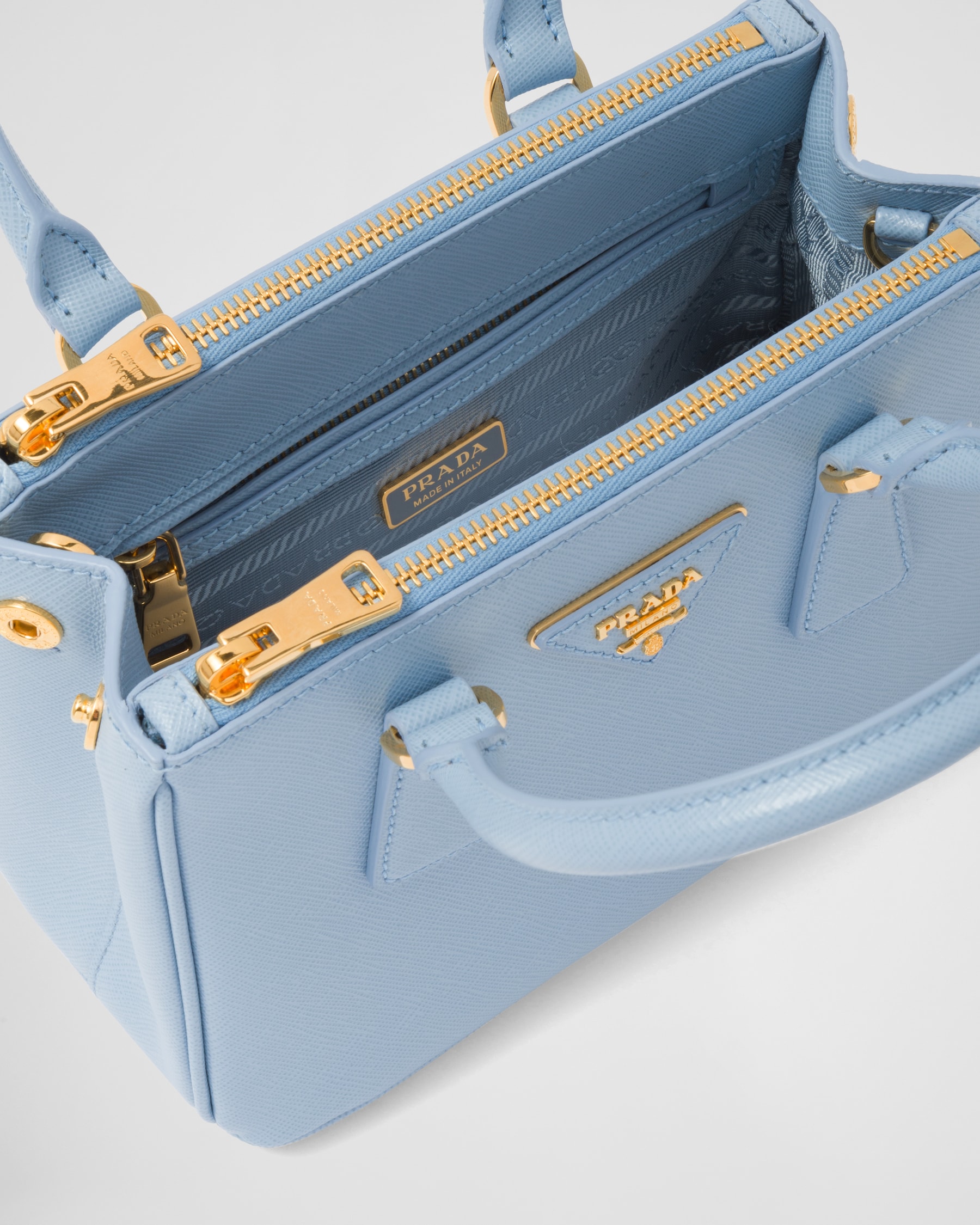 Light Blue Prada Galleria Saffiano Leather Mini-bag | PRADA