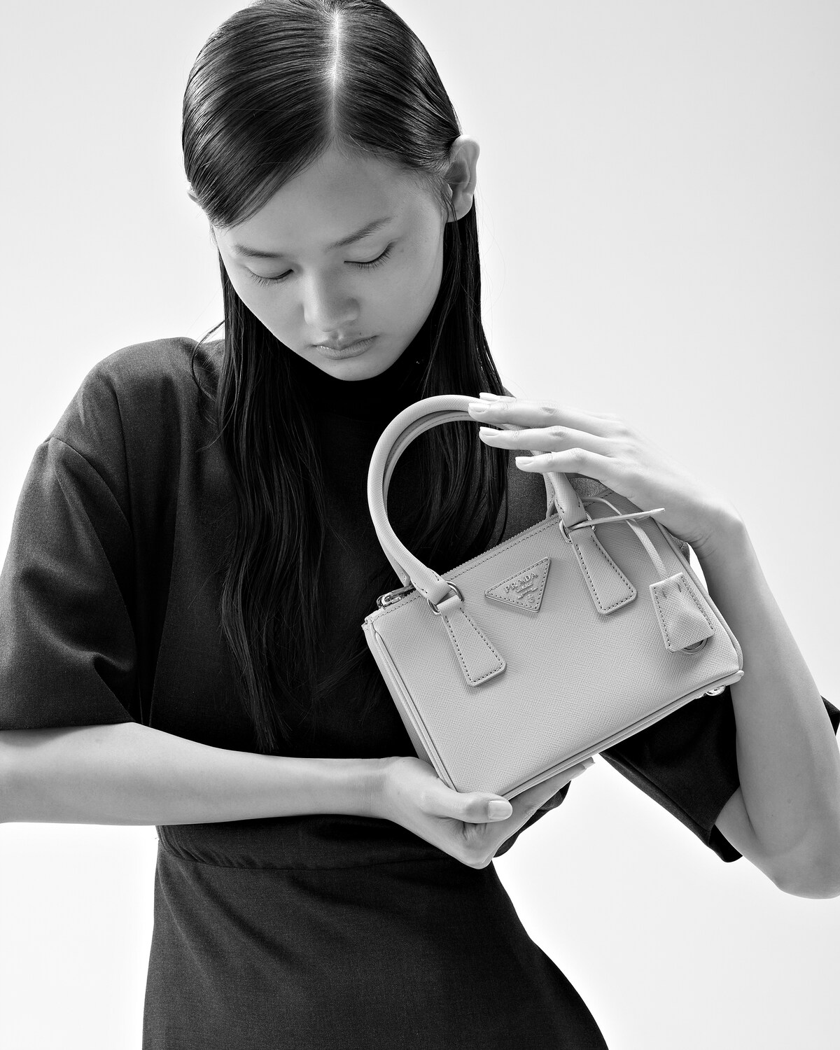 Slate Gray Prada Galleria Saffiano Leather Mini-bag | PRADA