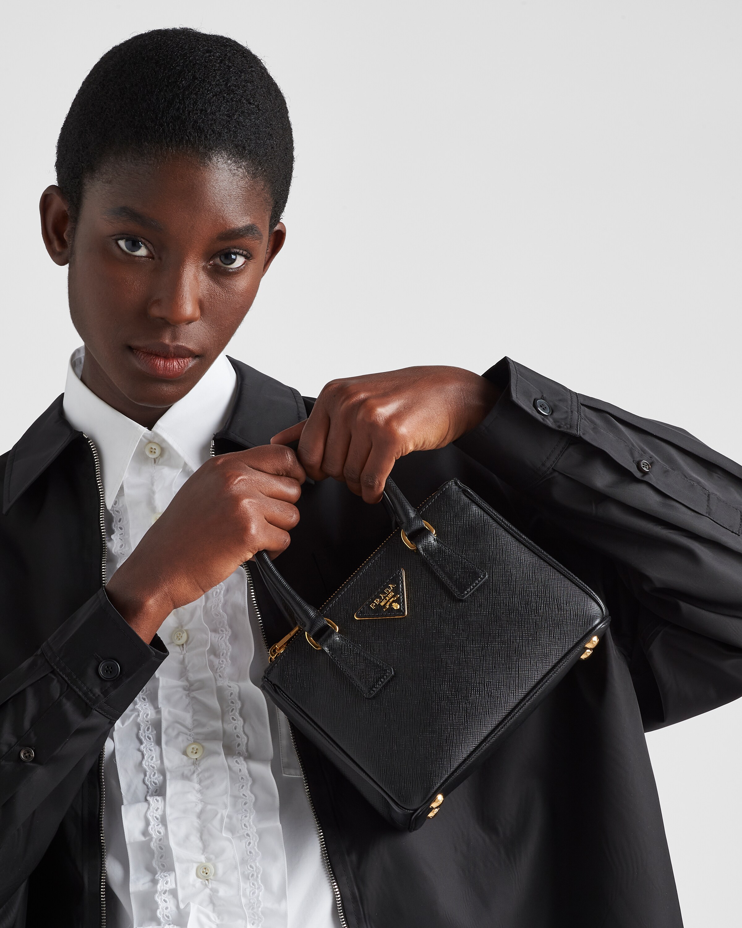 Black Prada Galleria Saffiano leather mini bag | Prada
