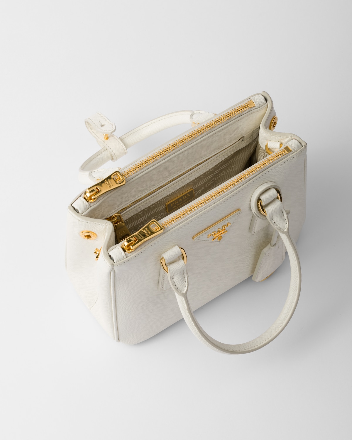 White Prada Galleria Saffiano Leather Mini-bag | PRADA