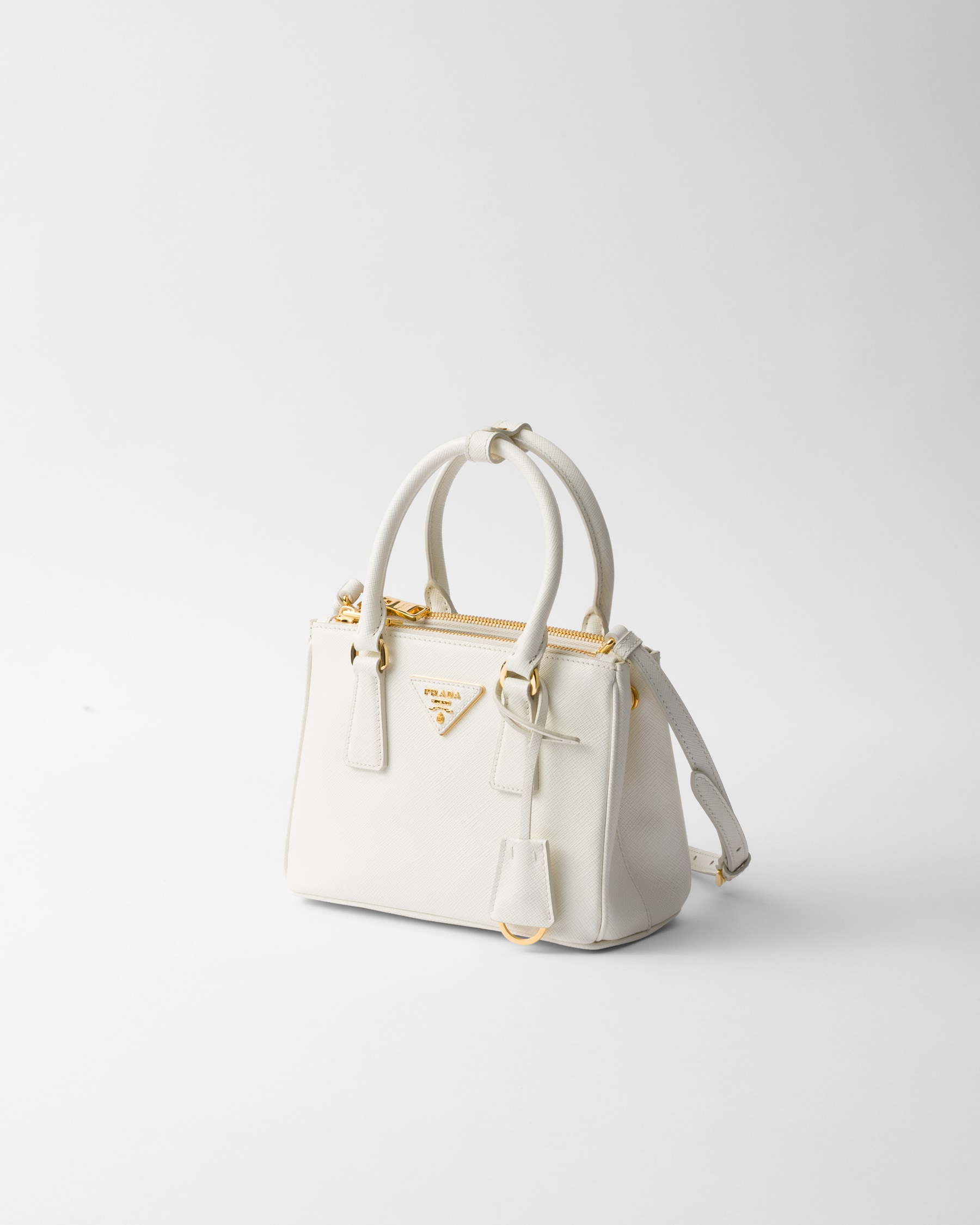 White Prada Galleria Saffiano Leather Mini-bag | PRADA