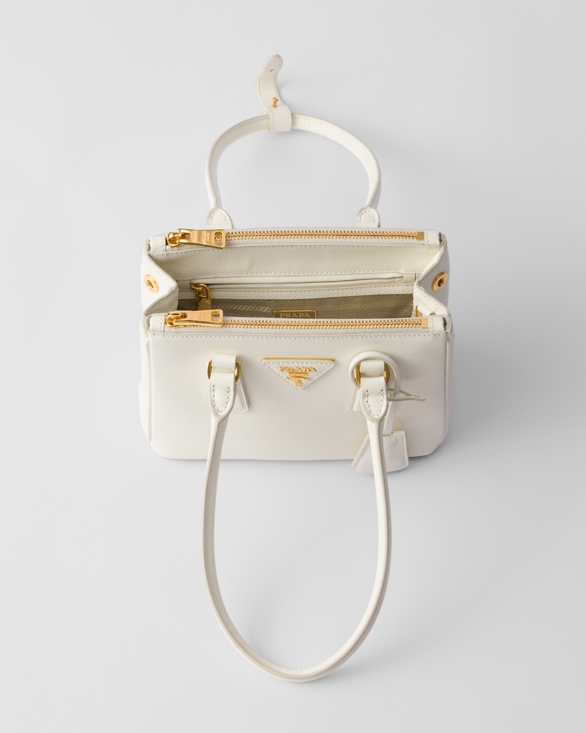 White Prada Galleria Saffiano Leather Mini-bag | PRADA
