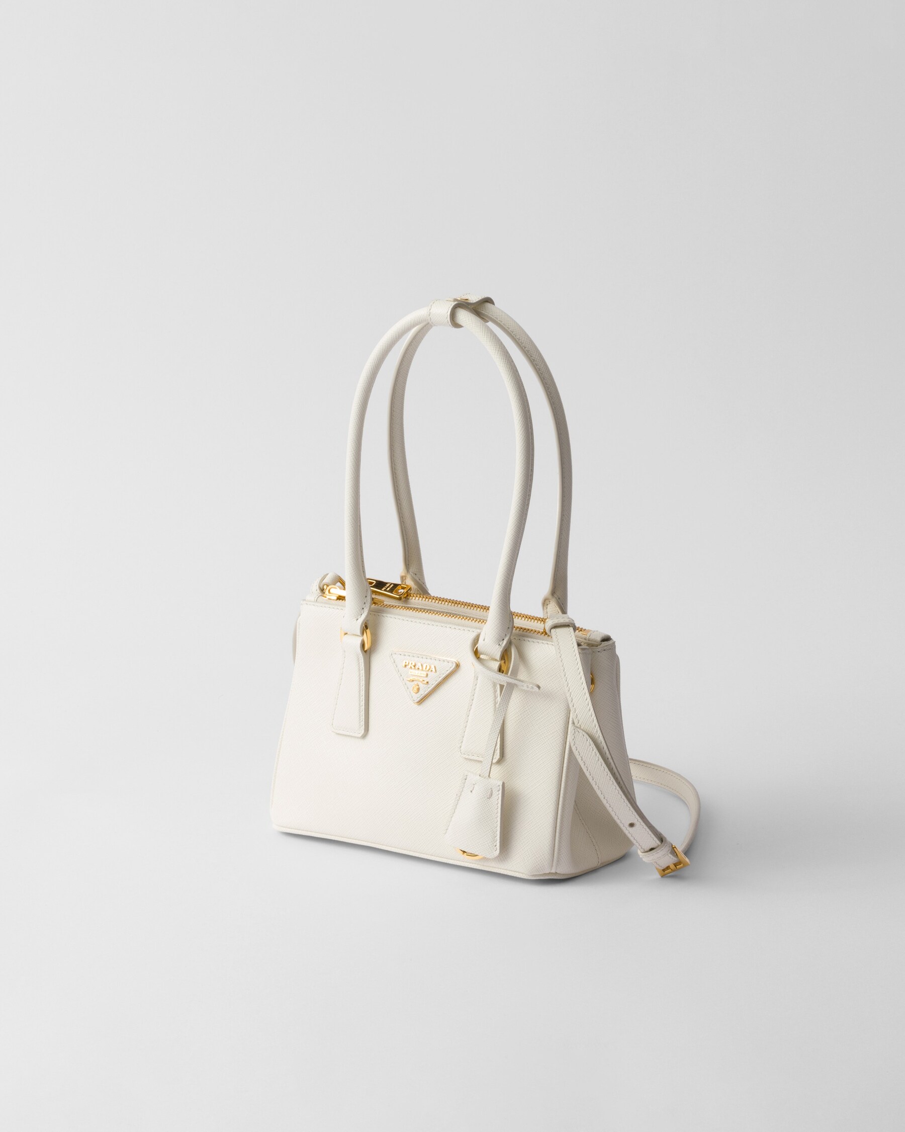 White Prada Galleria Saffiano Leather Mini-bag | PRADA