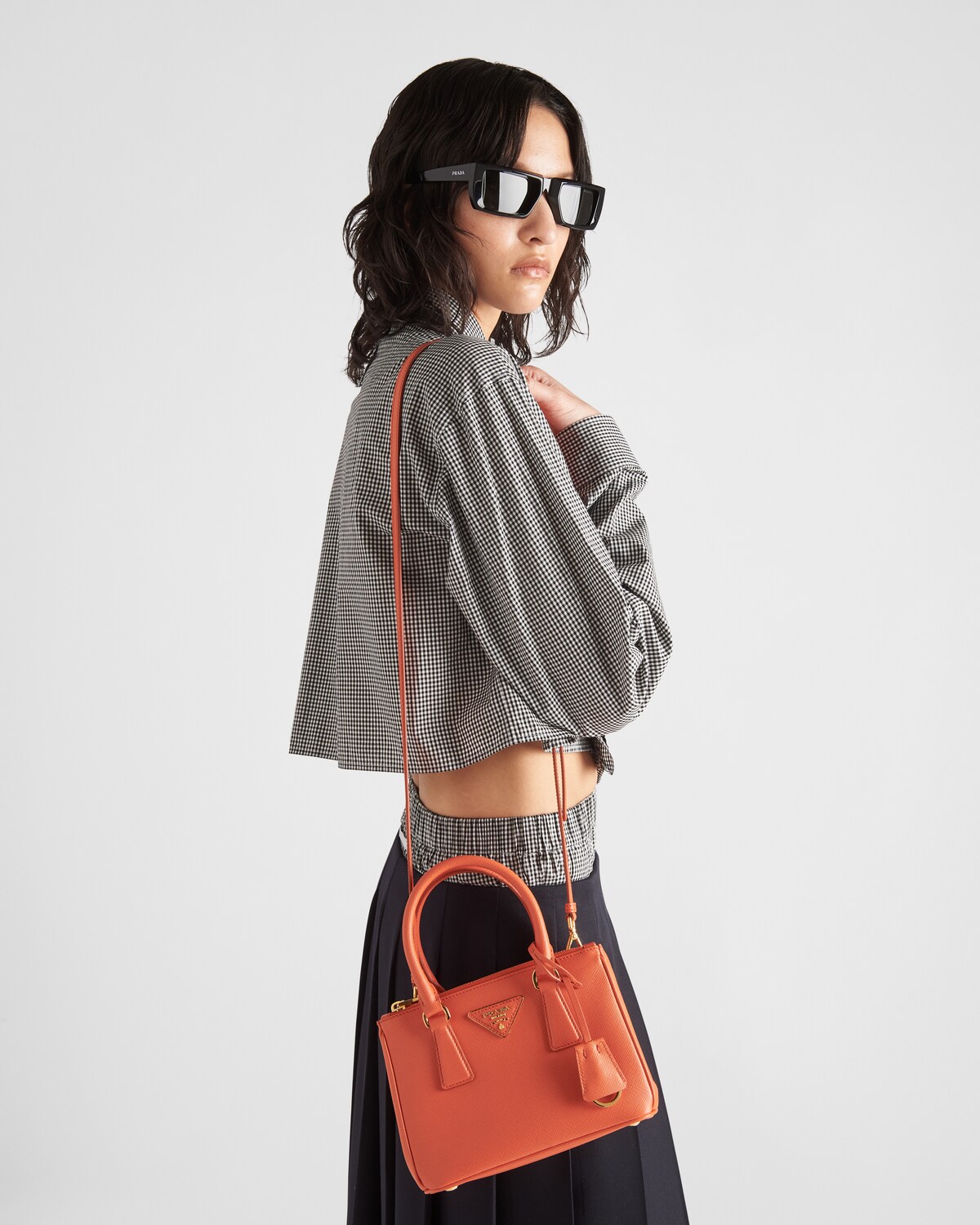 Orange Prada Galleria Saffiano Leather Mini-bag | PRADA