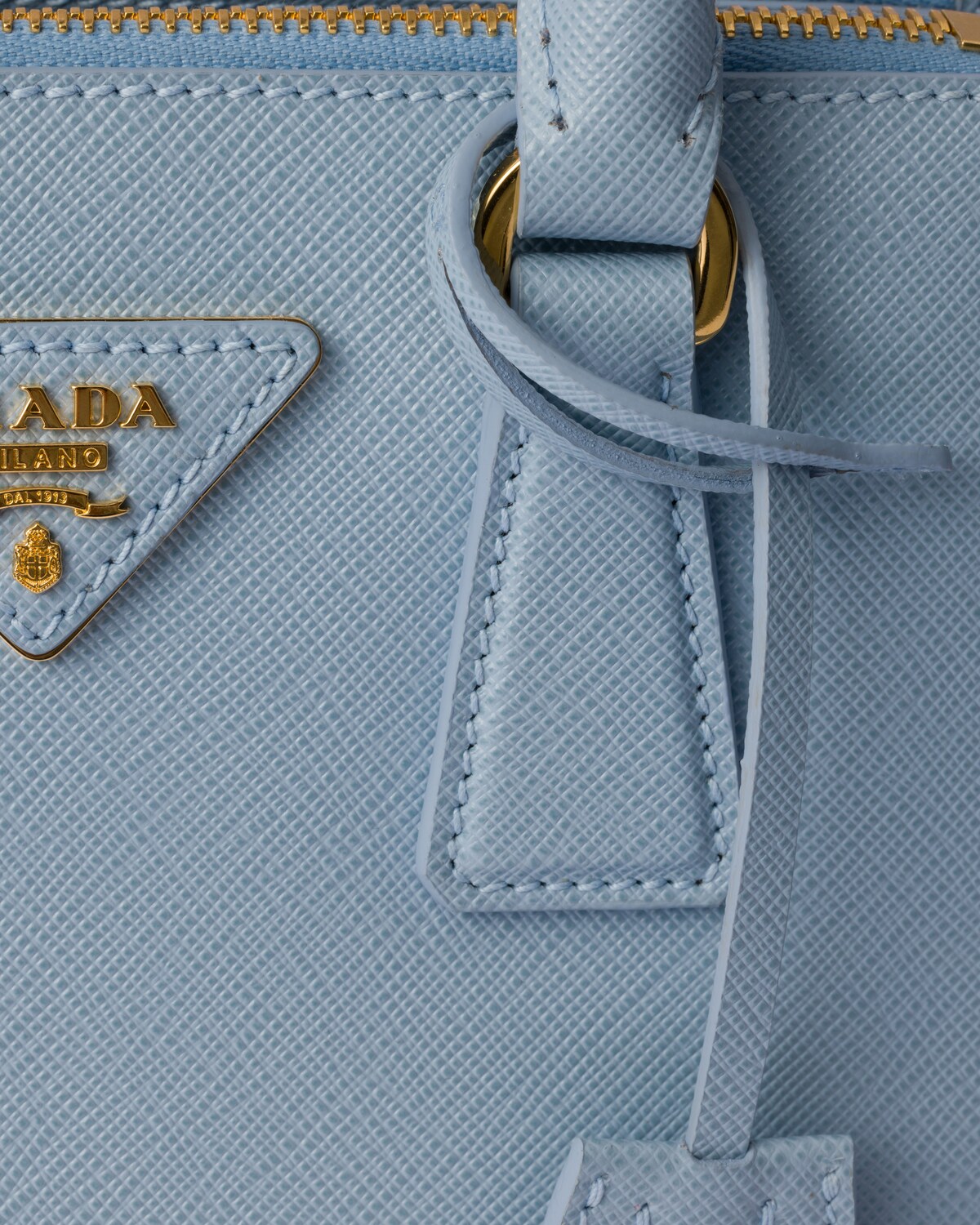 Light Blue Prada Galleria Mini Saffiano Leather Bag | PRADA