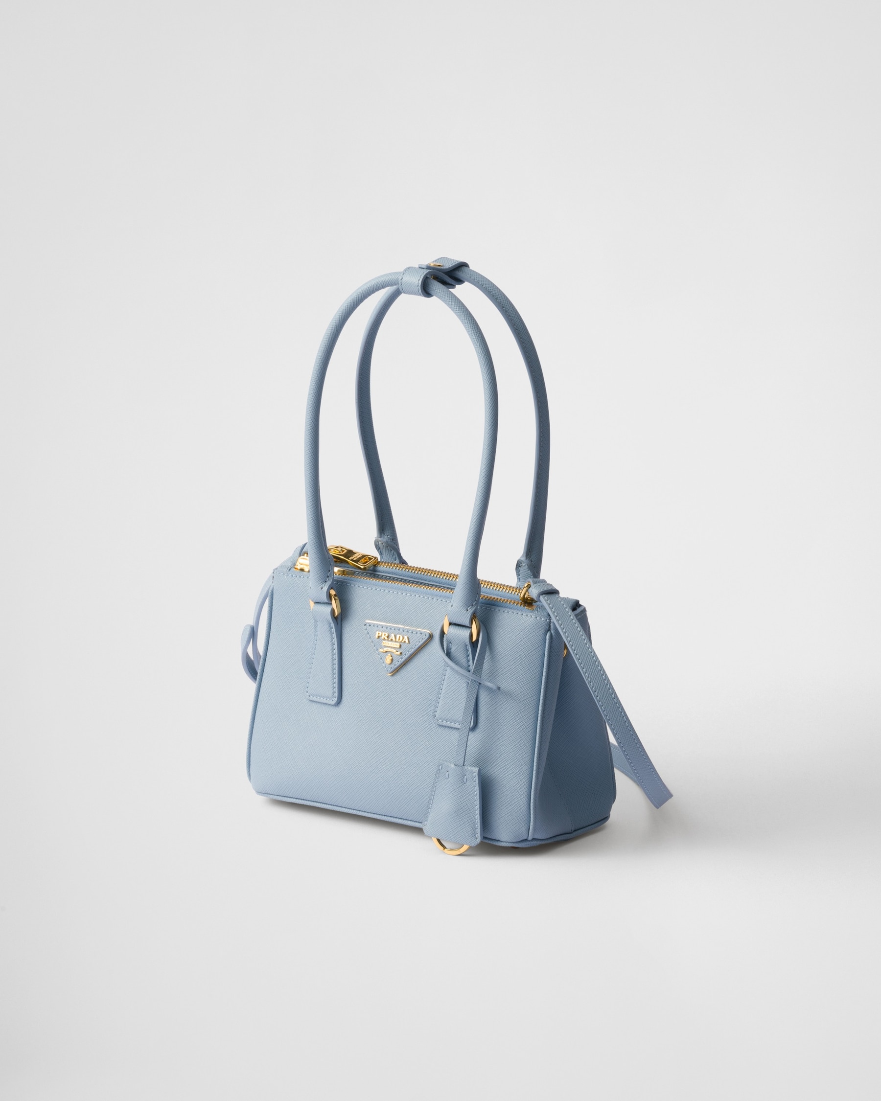 Light Blue Prada Galleria Mini Saffiano Leather Bag | PRADA
