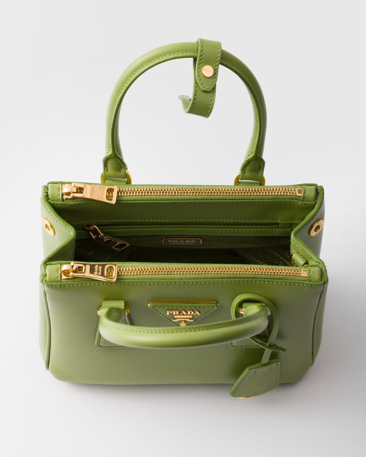 Lawn Green Prada Galleria Saffiano Leather Mini-bag | PRADA