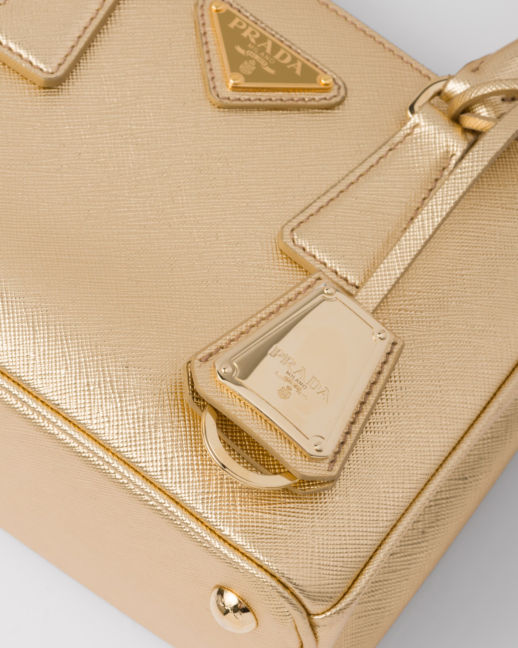 Platinum Prada Galleria Saffiano Leather Mini-bag | PRADA