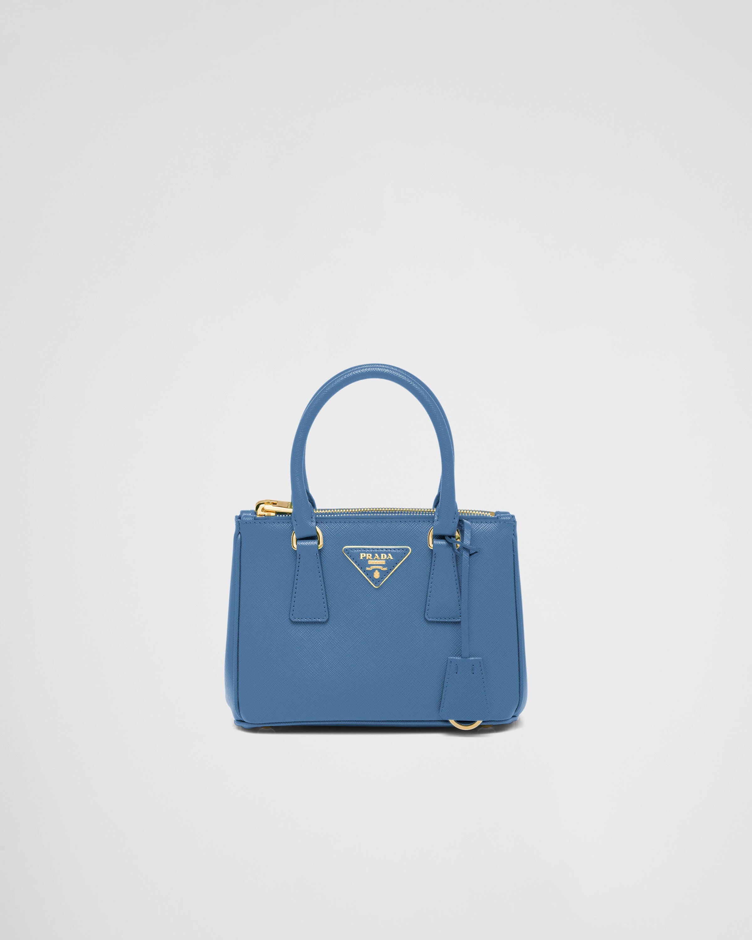 Light Blue Prada Galleria Saffiano Leather Mini-bag | PRADA