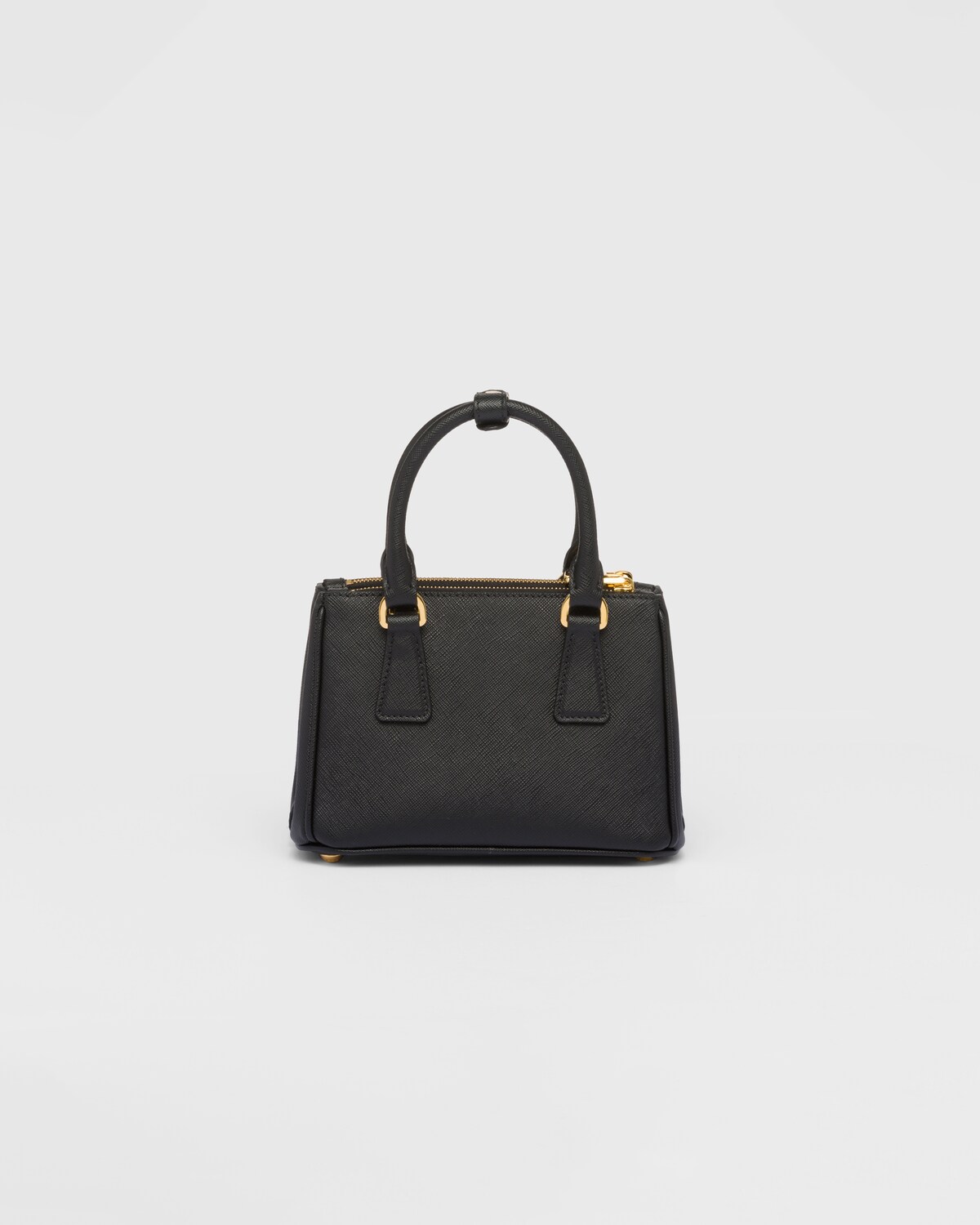 Black Prada Galleria Floral-print Saffiano Leather Mini-bag | PRADA