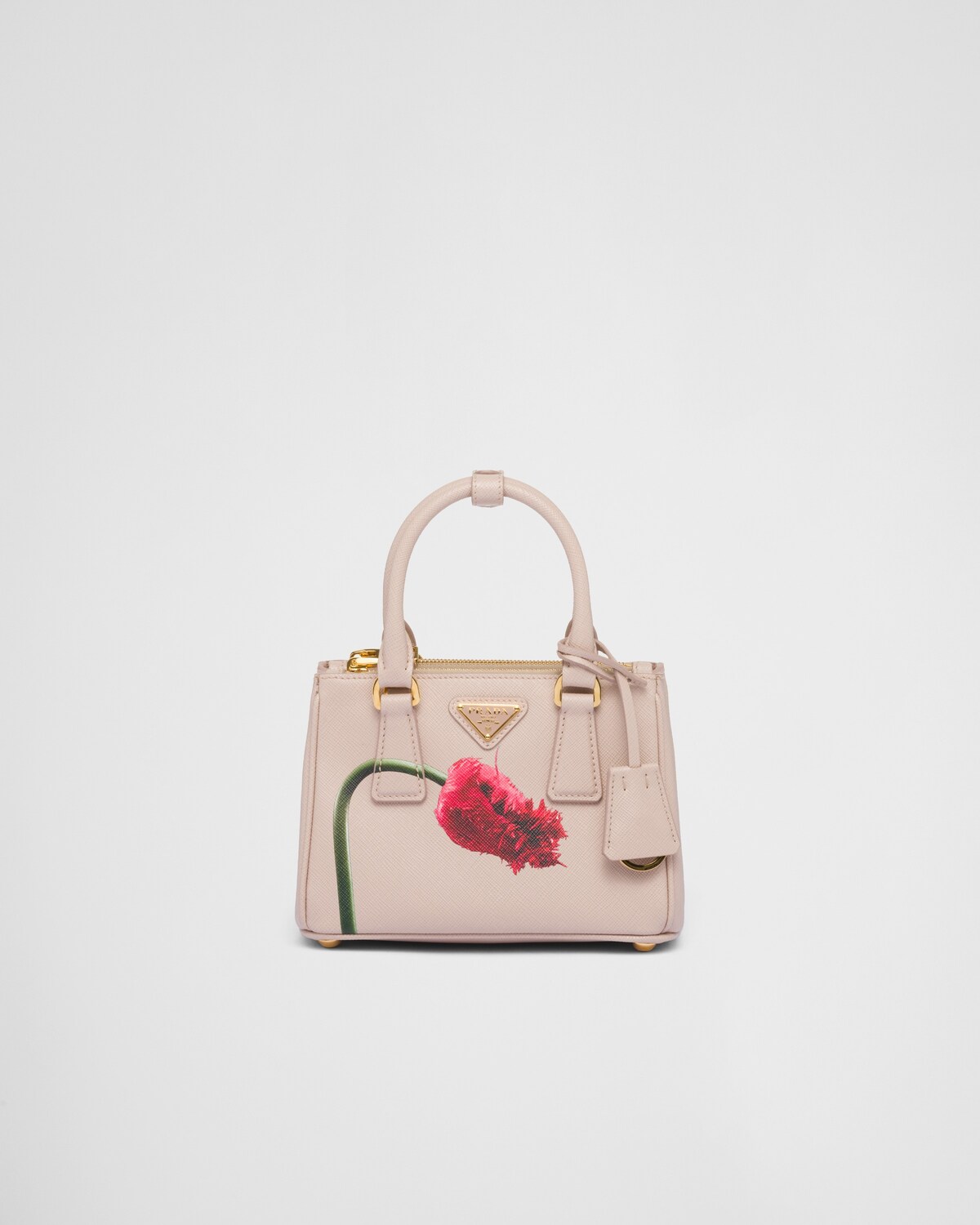 Water Lily Prada Galleria Floral-print Saffiano Leather Mini-bag | PRADA