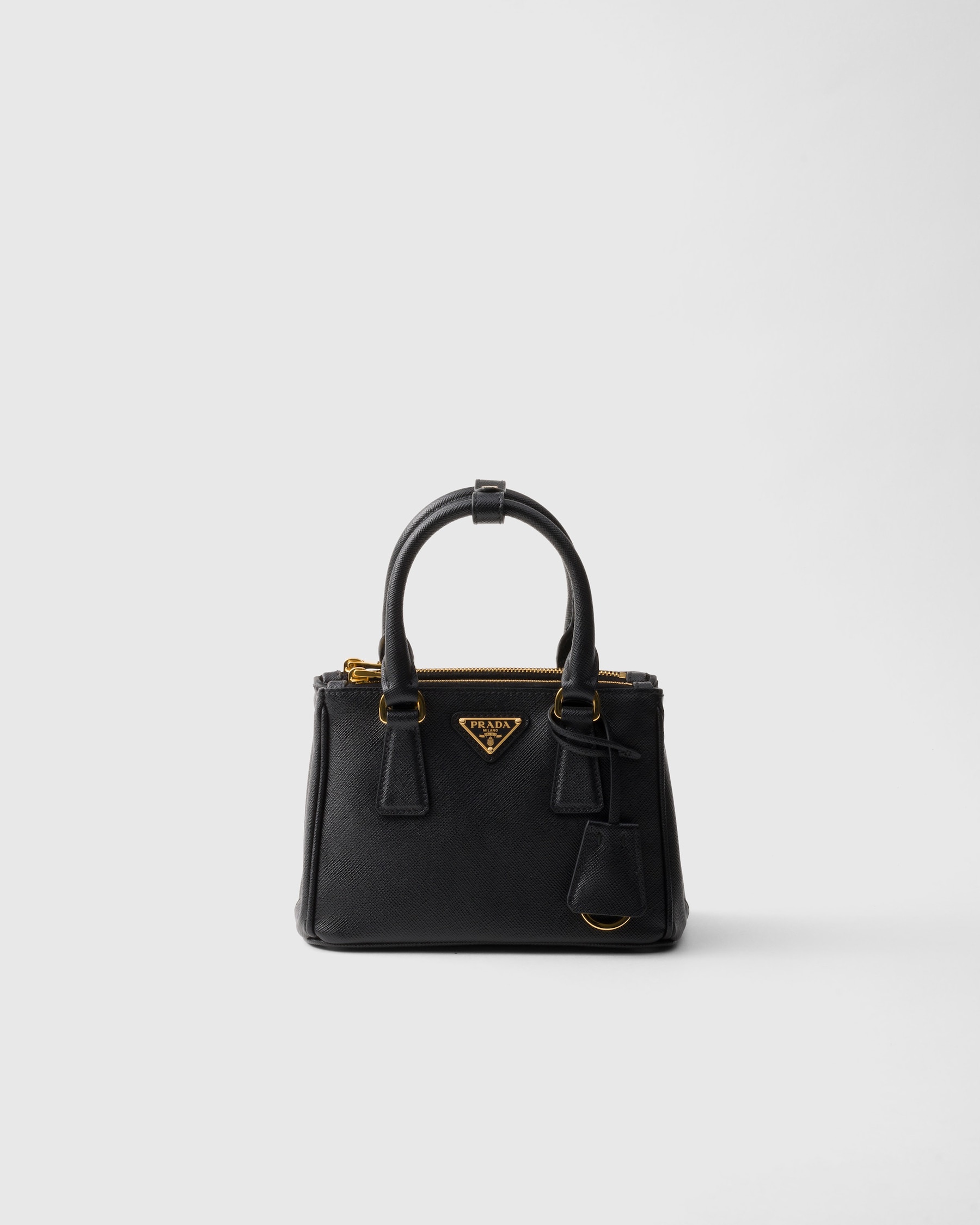 Black Prada Galleria Saffiano Leather Micro Bag | PRADA