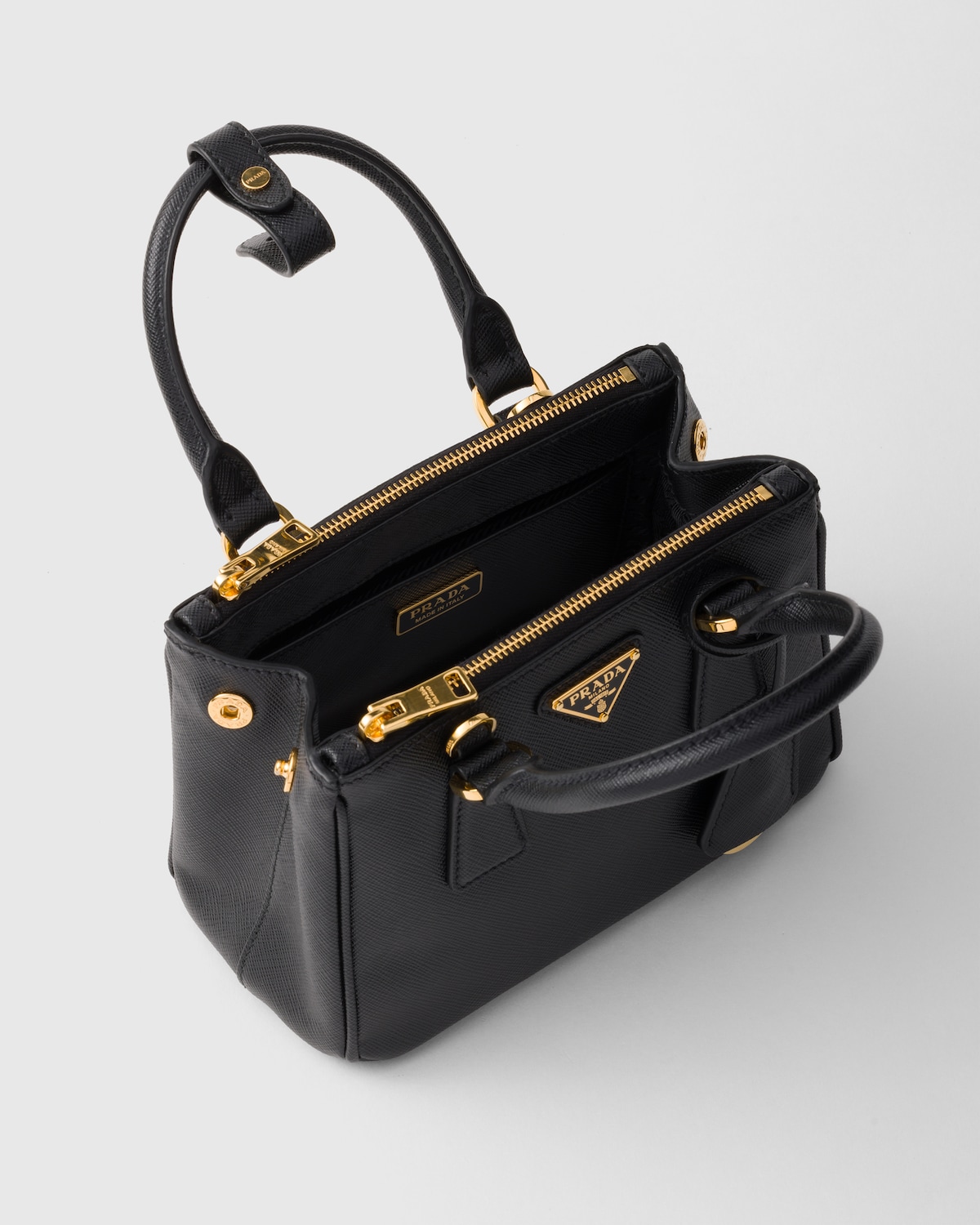 Black Prada Galleria Saffiano Leather Micro Bag | PRADA
