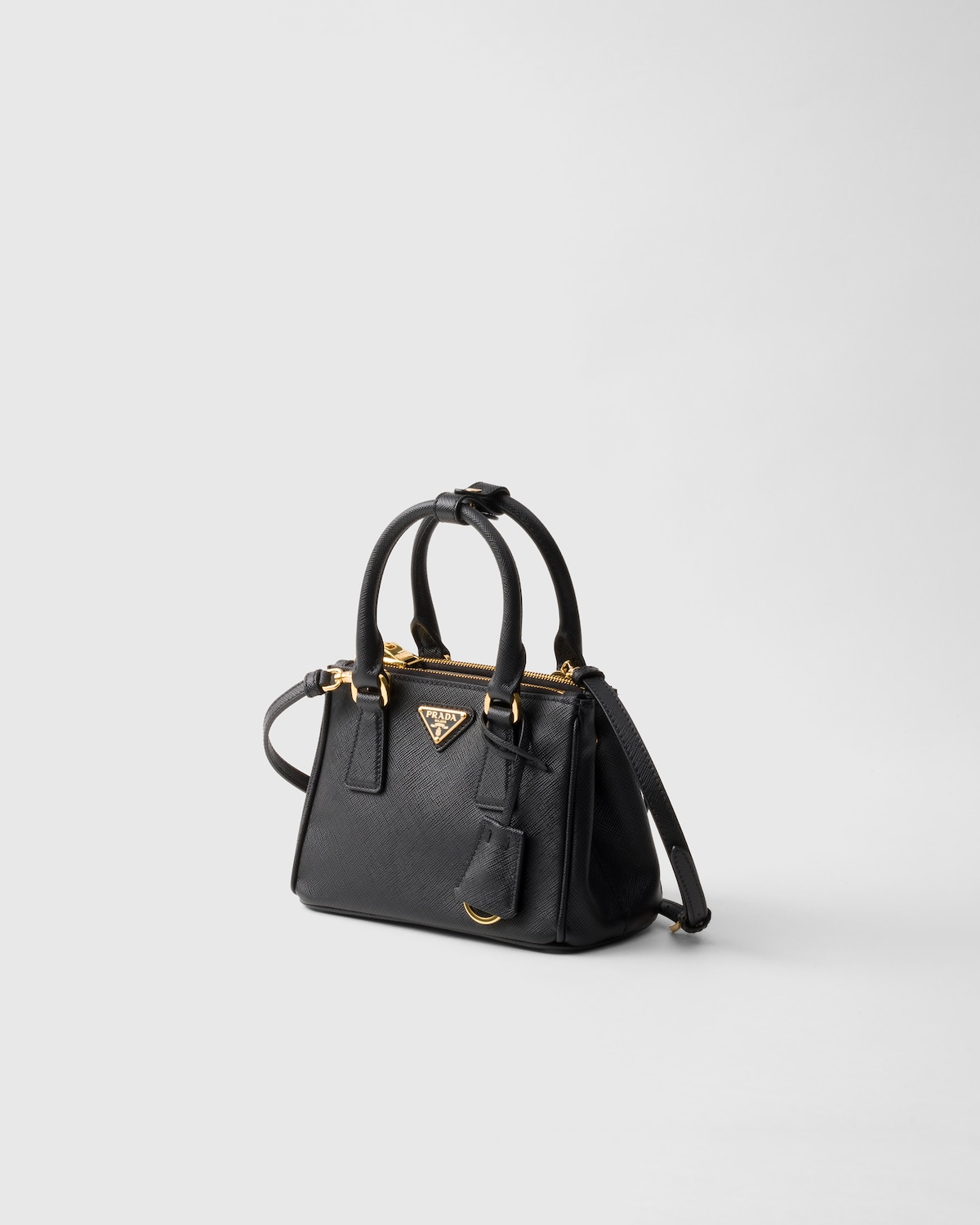 Black Prada Galleria Saffiano Leather Micro Bag | PRADA