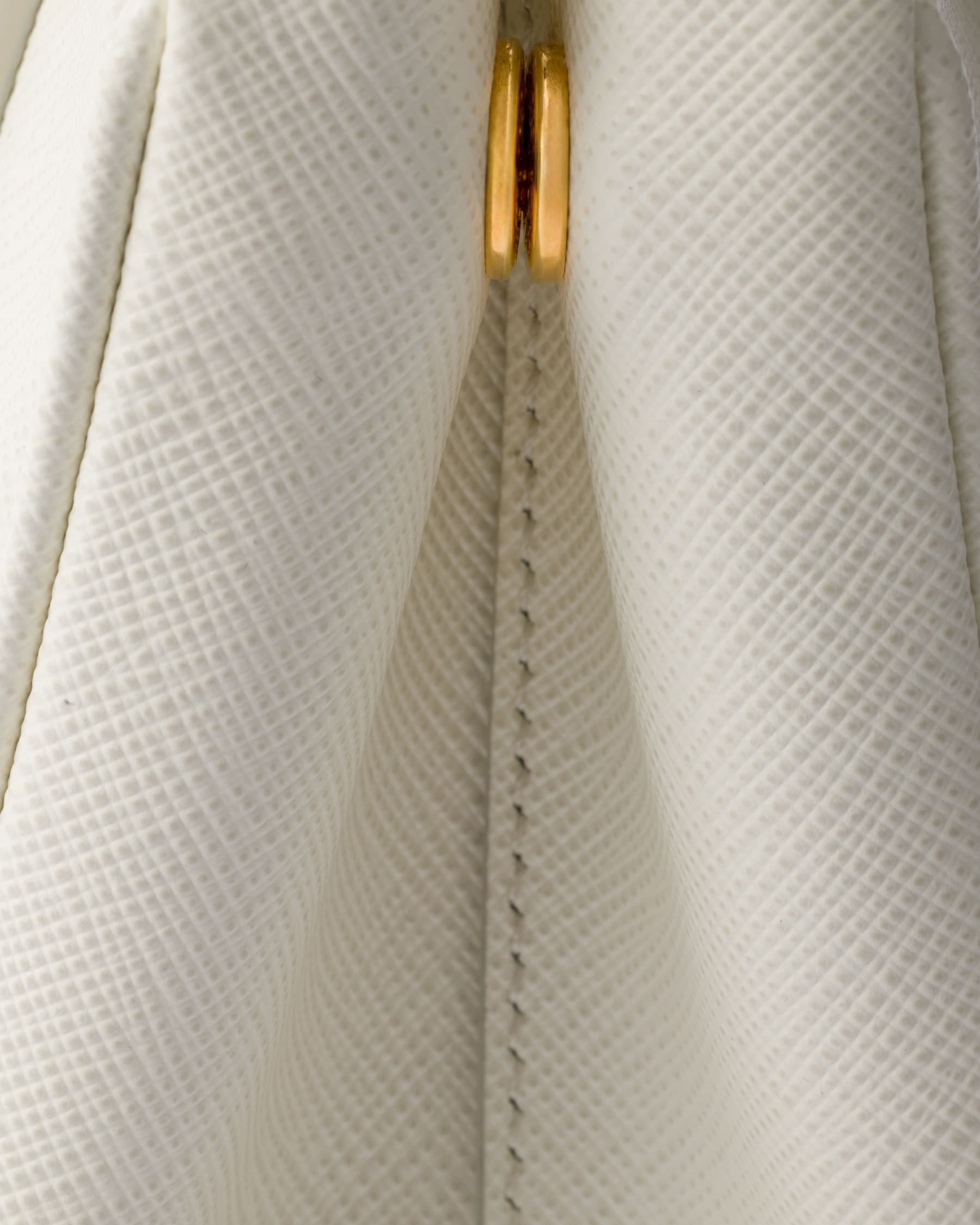 White Prada Galleria Saffiano Leather Micro Bag | PRADA