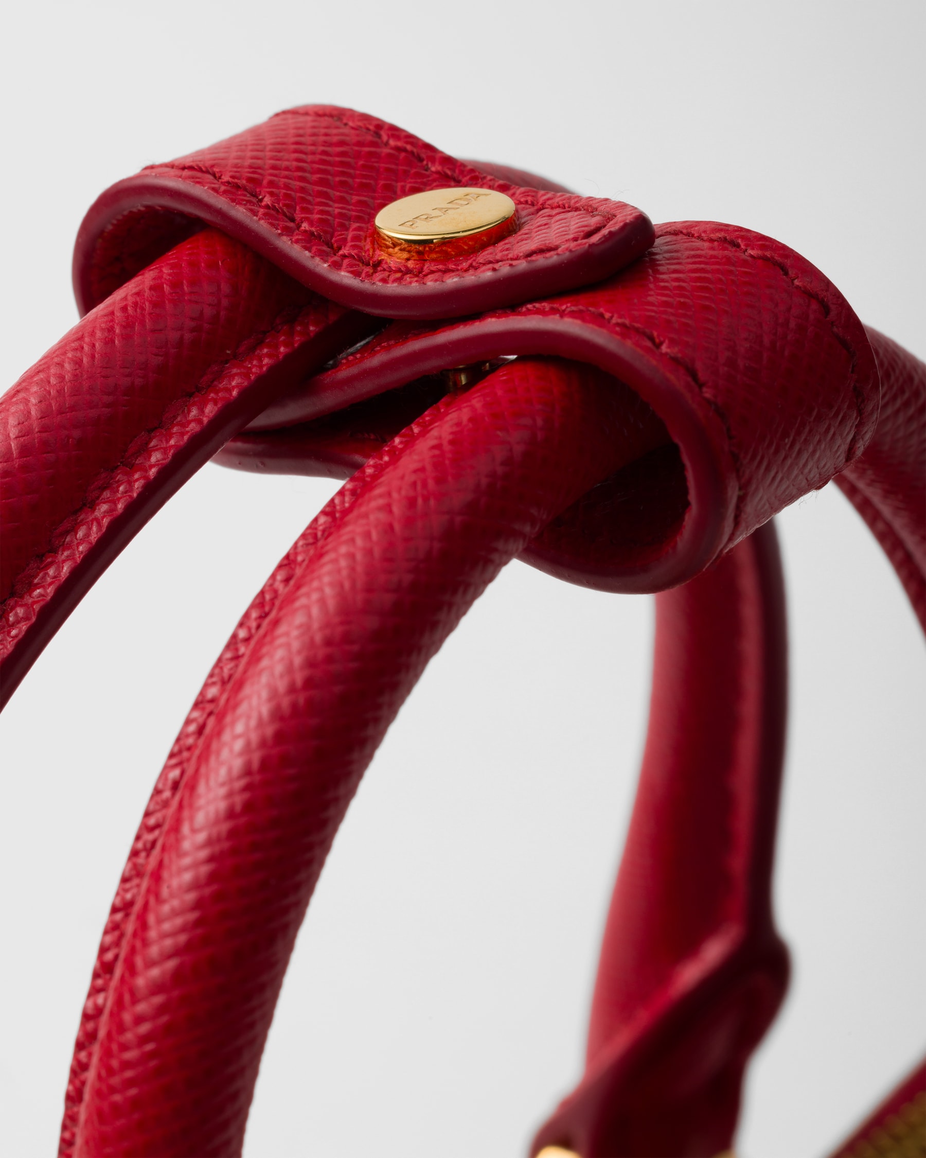 Red Prada Galleria Saffiano Leather Micro Bag | PRADA