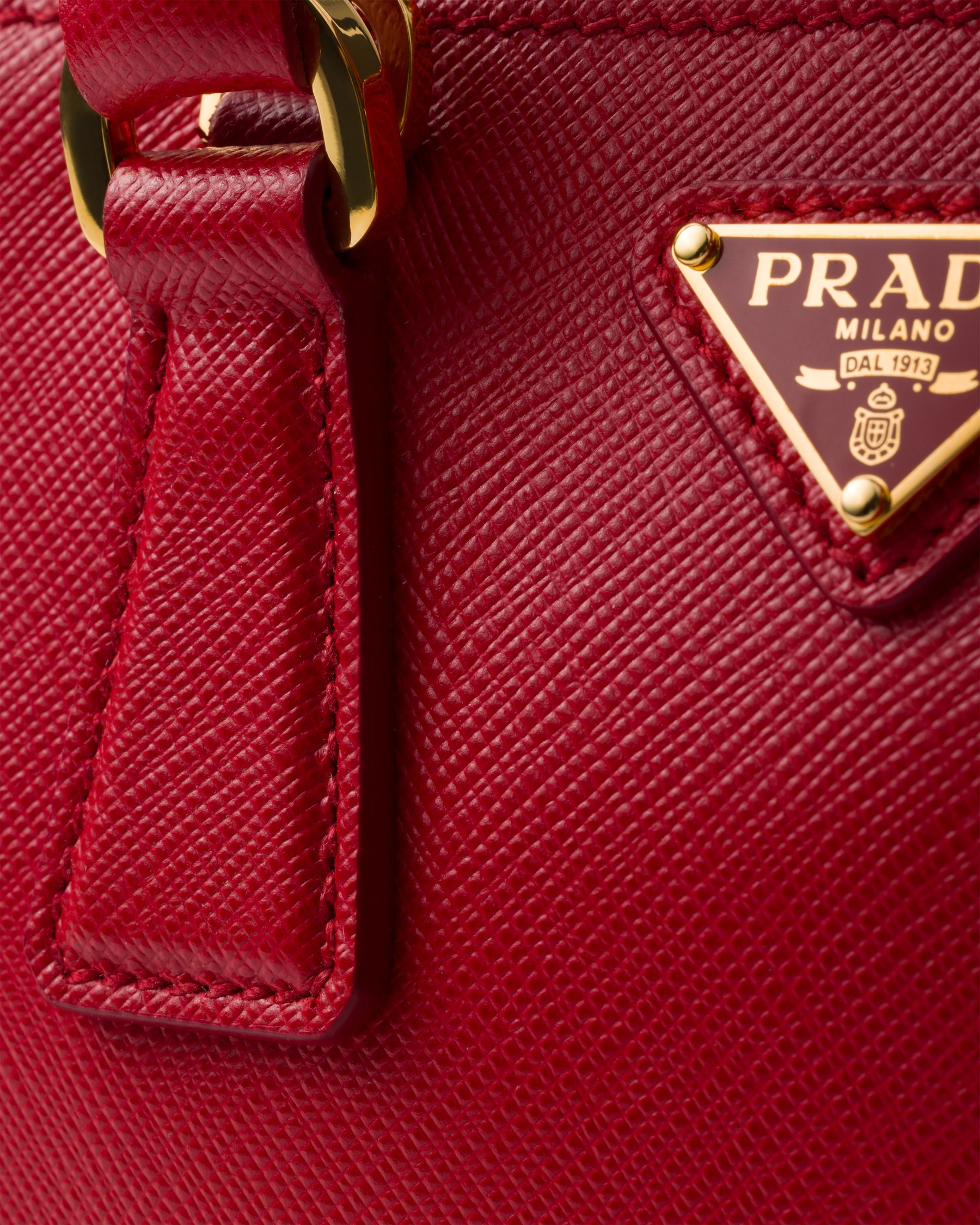 Red Prada Galleria Saffiano Leather Micro Bag | PRADA