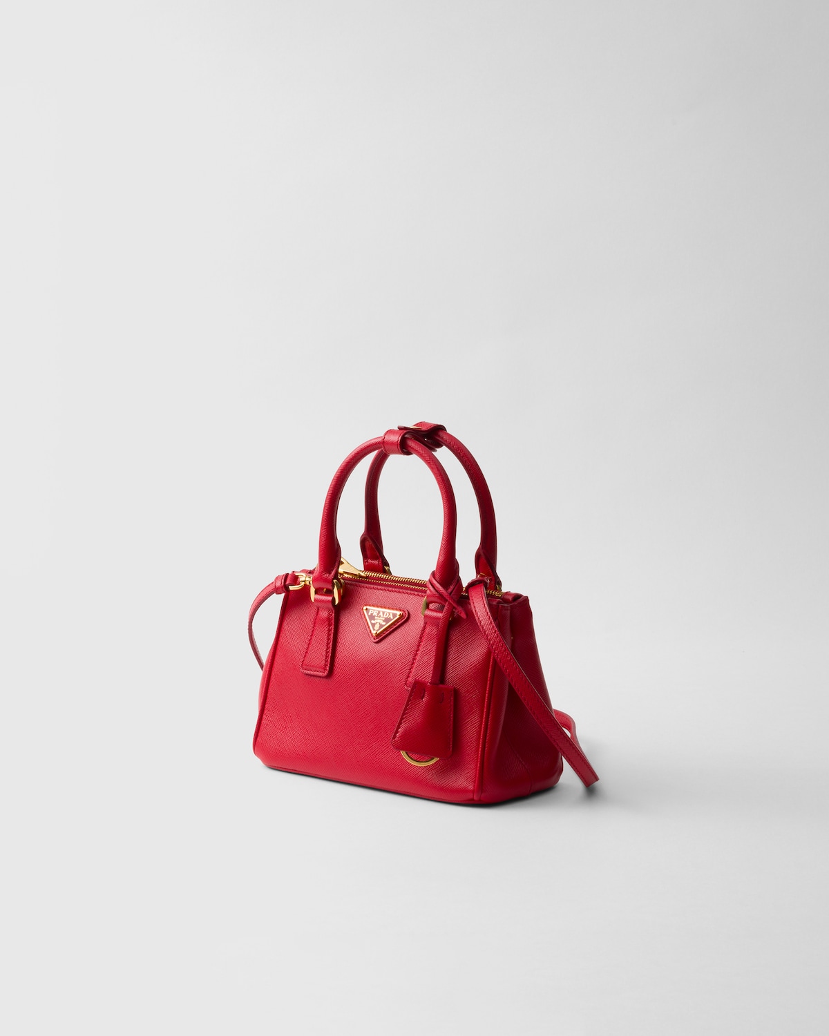 Red Prada Galleria Saffiano Leather Micro Bag | PRADA