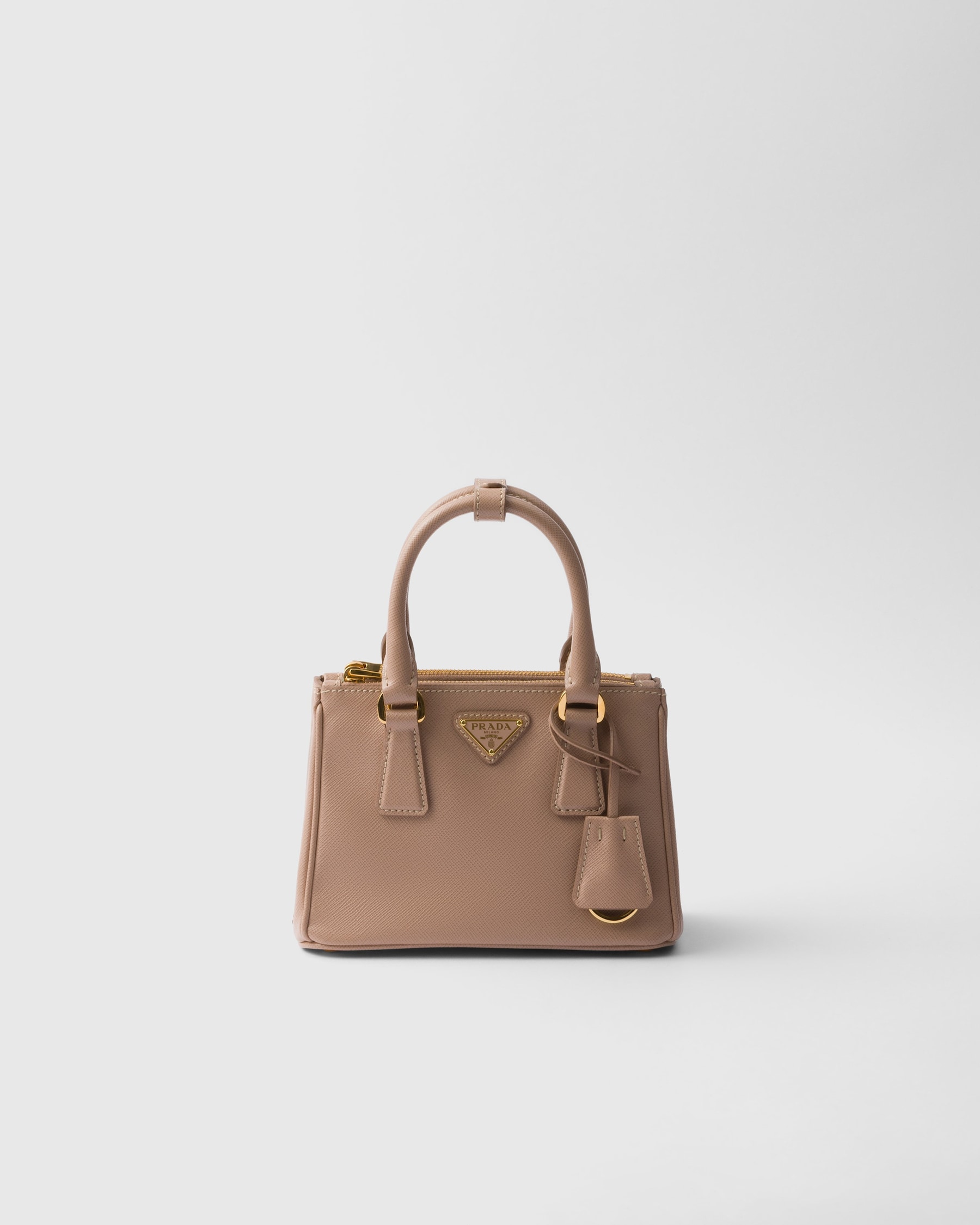Powder Pink Prada Galleria Saffiano Leather Micro Bag | PRADA